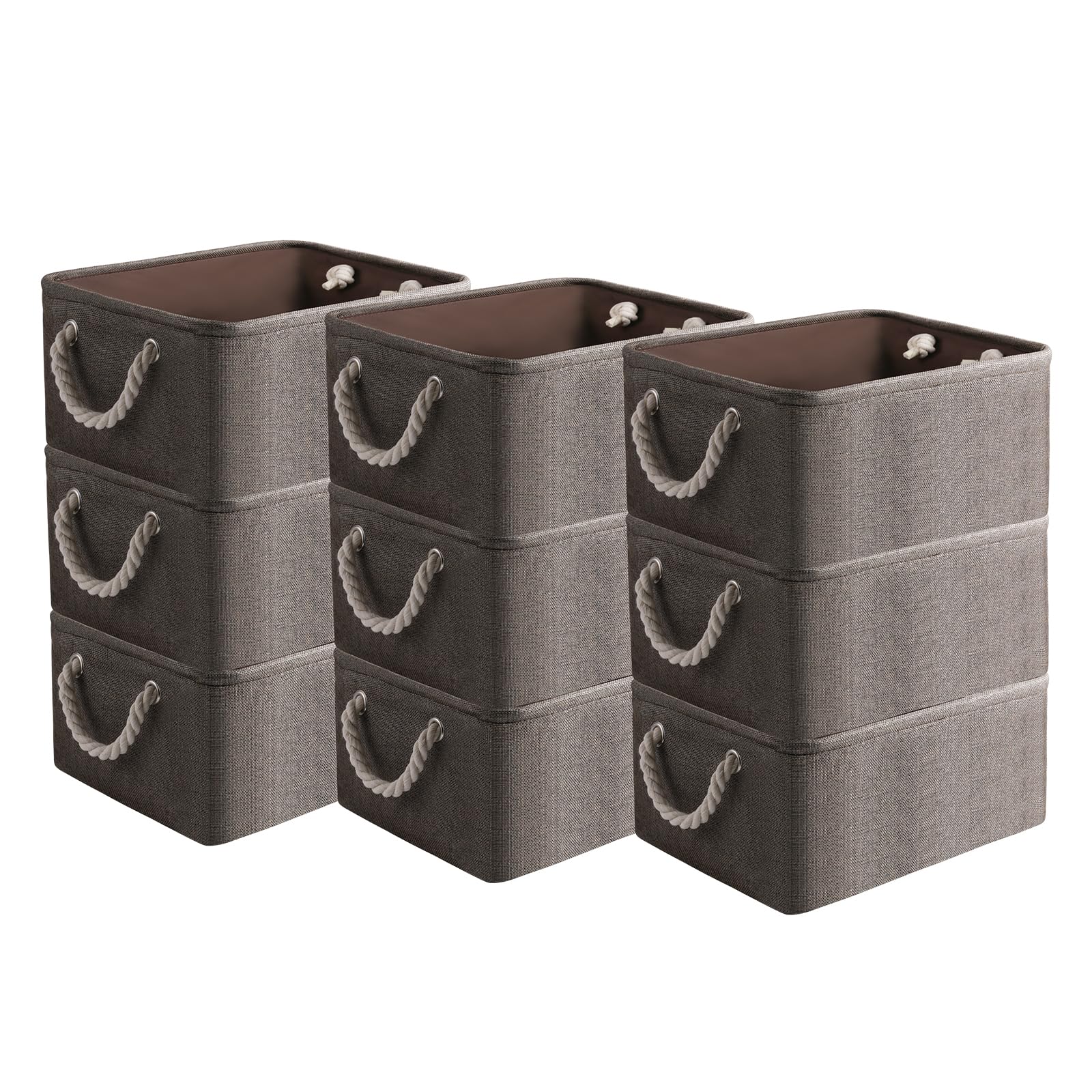 Amazon.com - SAMORADREA 9 Pack Storage Basket Bins & Decorative Baskets ...