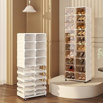 Amazon.com: Mayi Box Foldable Shoe Storage Organizer for Closet with ...