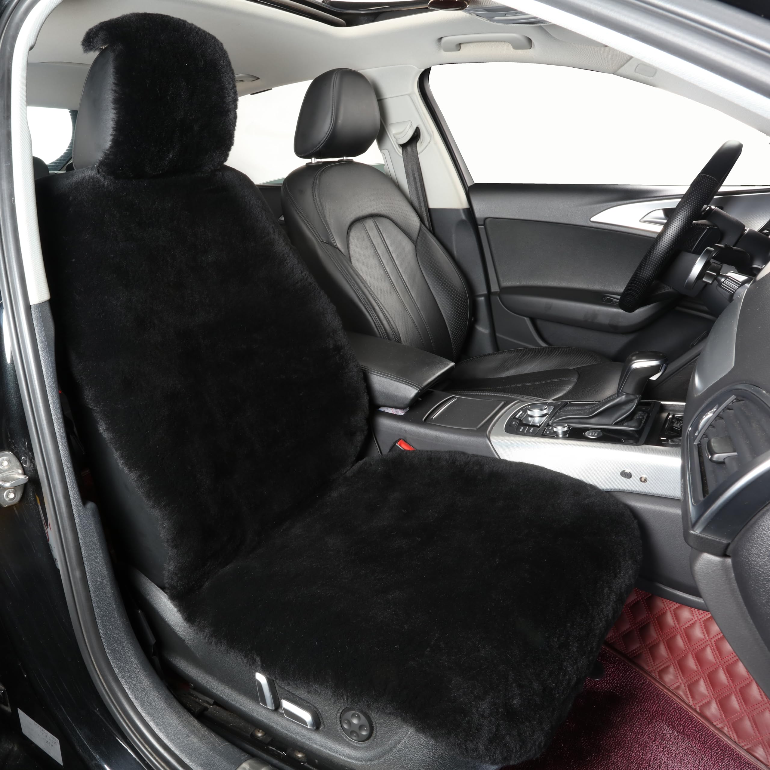 Amazon.com: AGFNGE Sheepskin Seat Cover Extra Dense Pelt Genuine ...