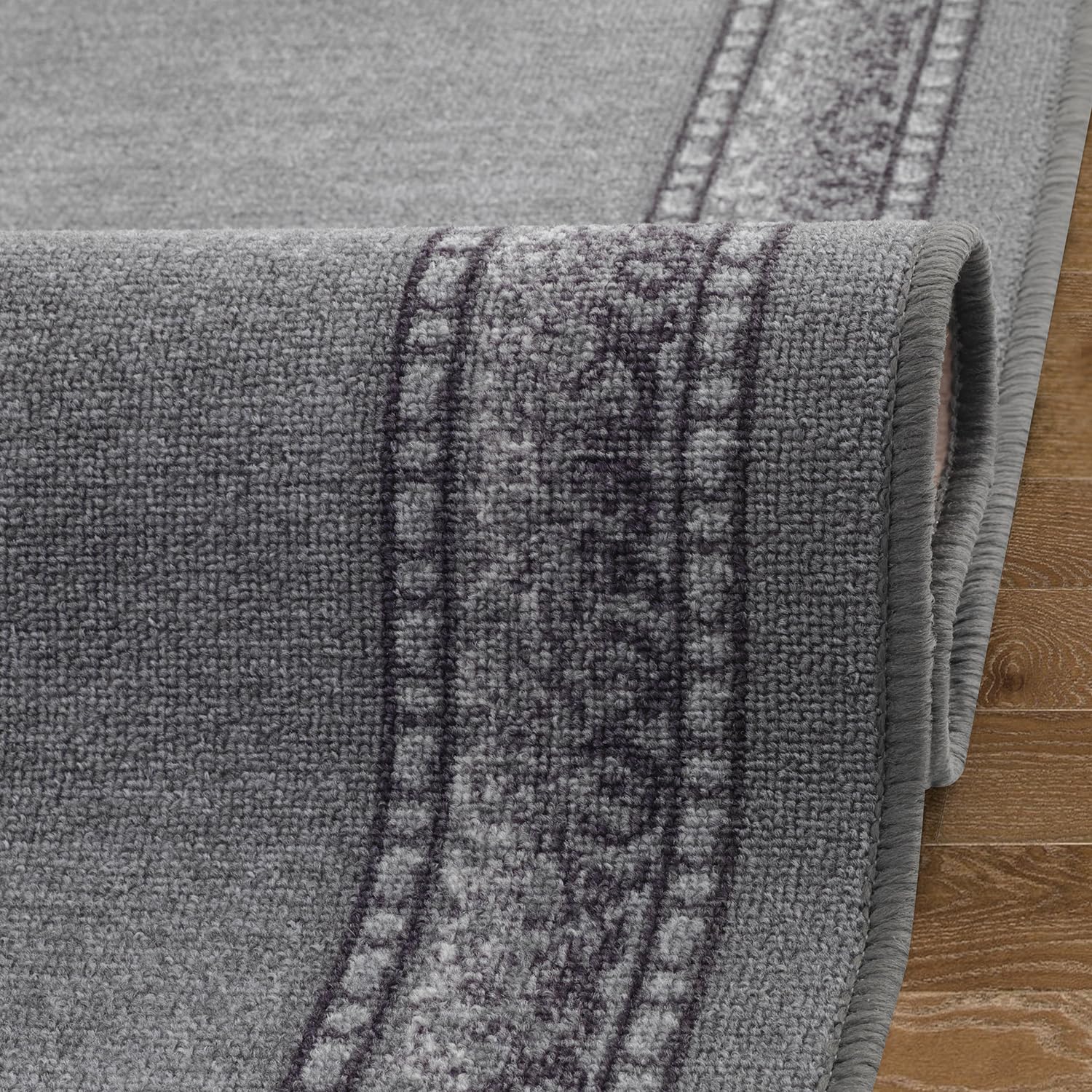 Antep Rugs Alfombras Bordered Modern 2x7 Non-Slip (Non-Skid) Low Pile ...