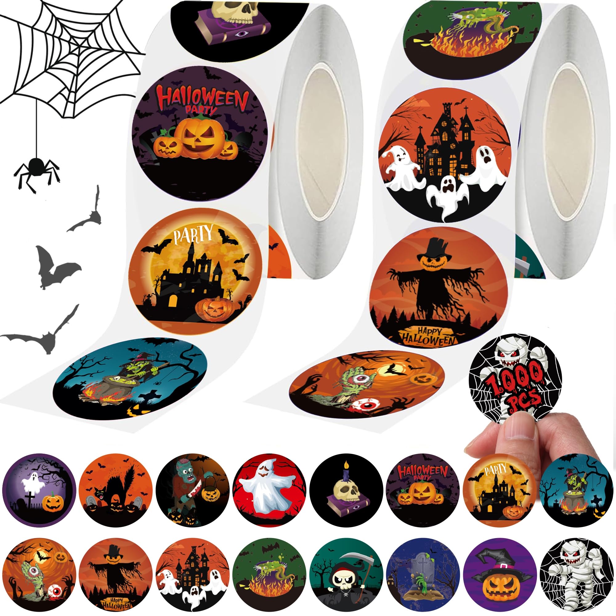 Amazon.com: Halloween Stickers for Kids, 1000 PCS Halloween Sticker ...