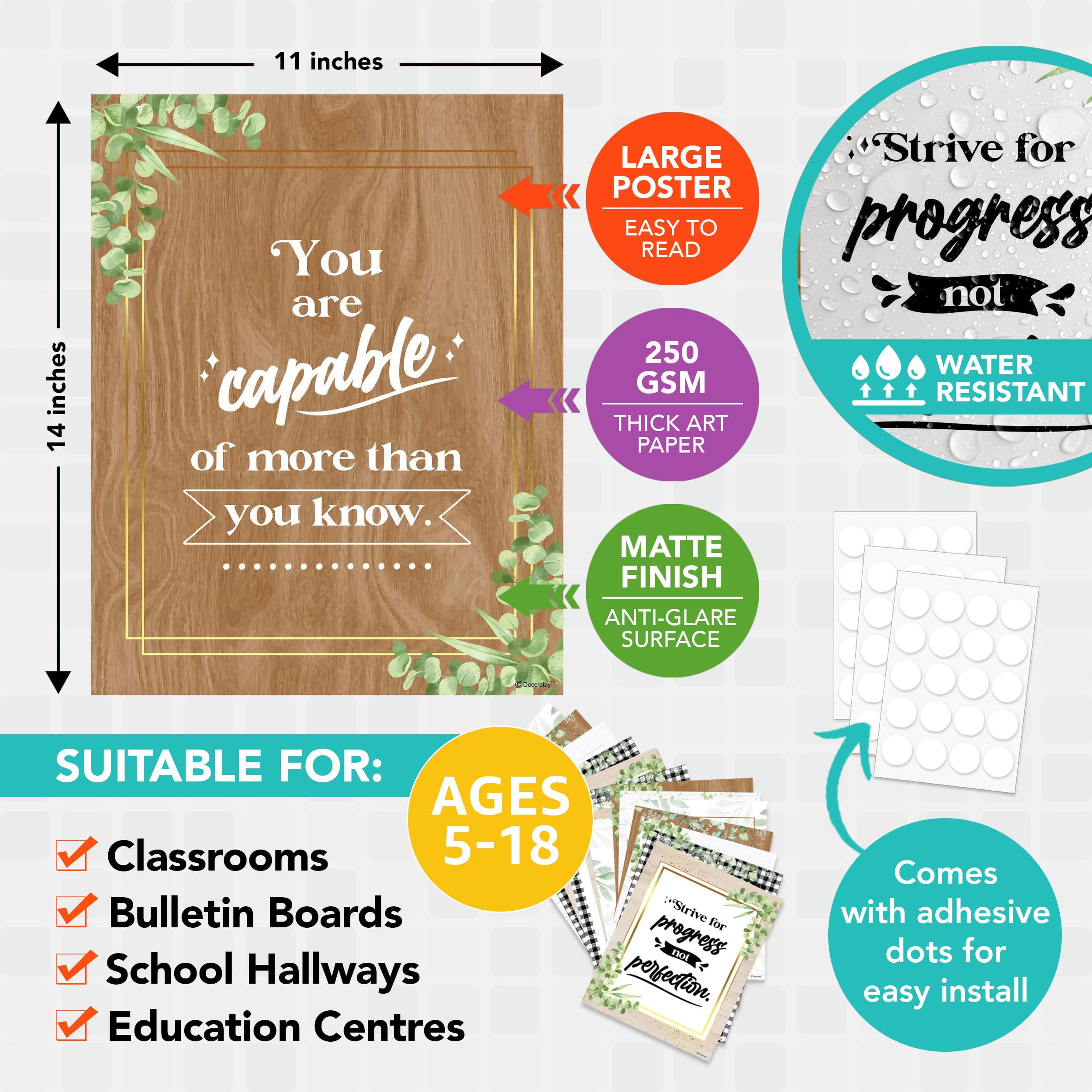 Snapklik.com : Decorably 15 Farmhouse Themed Motivational Wall Decor ...