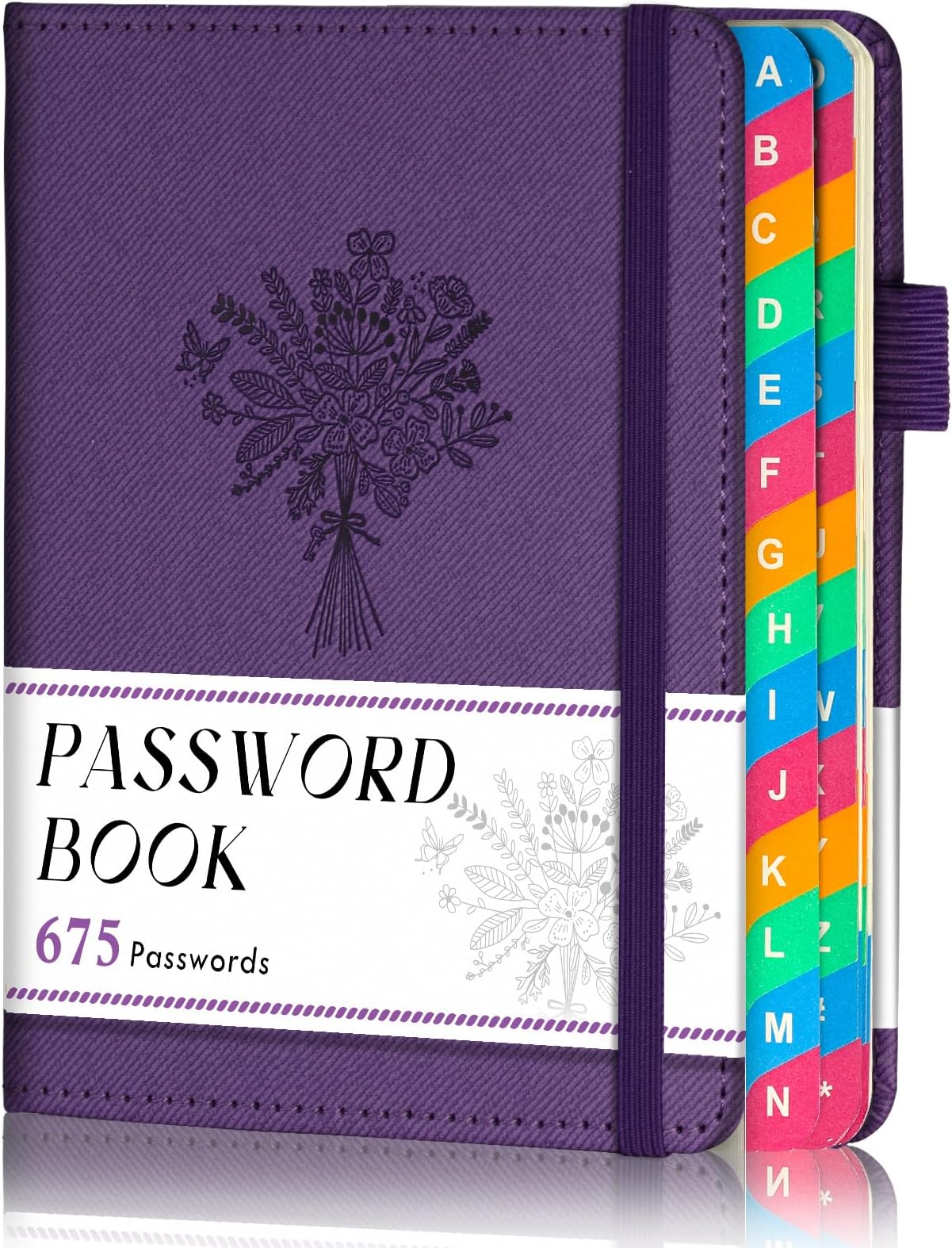 Amazon.com : Password Book with Alphabetical Tabs, Elegant PU Leather ...