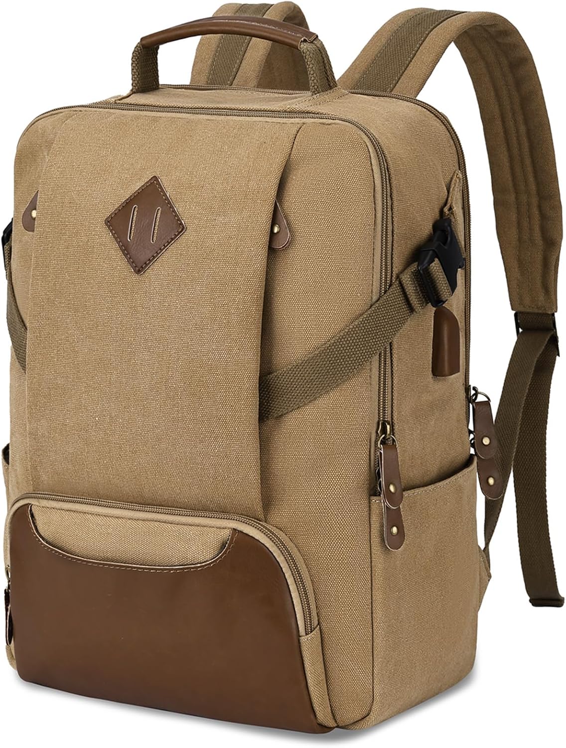 Kasgo Men's Backpack, 2 Compartments Anti-Theft Backpack Women's Travel ...