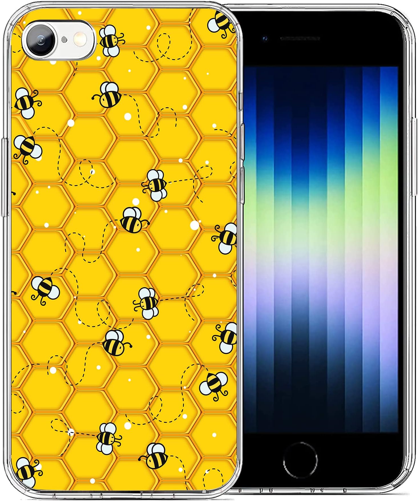 Amazon.com: iPhone SE (2020) / 7 / 8 Black and Yellow Bumble Bee Garden ...