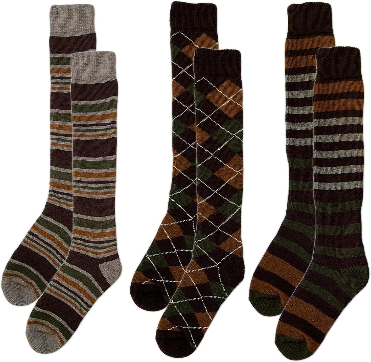Sock Stack Pack Of 3 Mens Wellington Socks Design Acrylic Thermal Welly ...