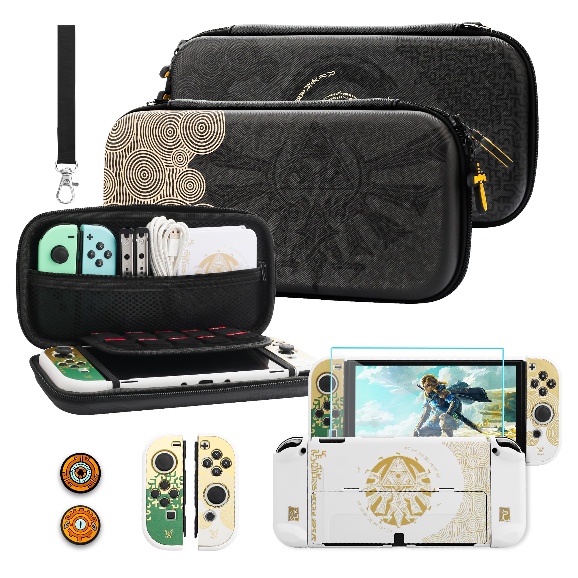 Amazon.com: RHOTALL Switch OLED Carrying Case for Zelda Tears of the ...