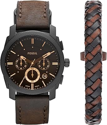 Amazon.com: Fossil Men's Machine Quartz Stainless Steel Chronograph ...