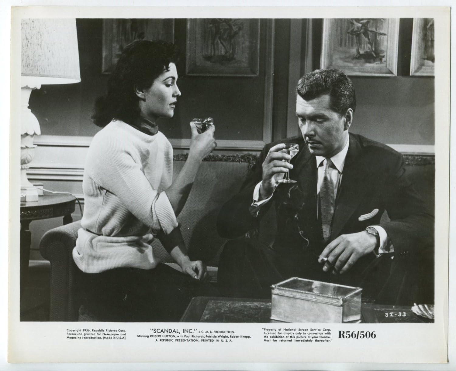 MOVIE PHOTO: Scandal, Inc. 8"x10" Black and White Promotional Still ...