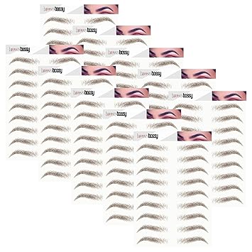 Amazon.com : Brows by Bossy 10 Pack Temporary Eyebrow Tattoos ...
