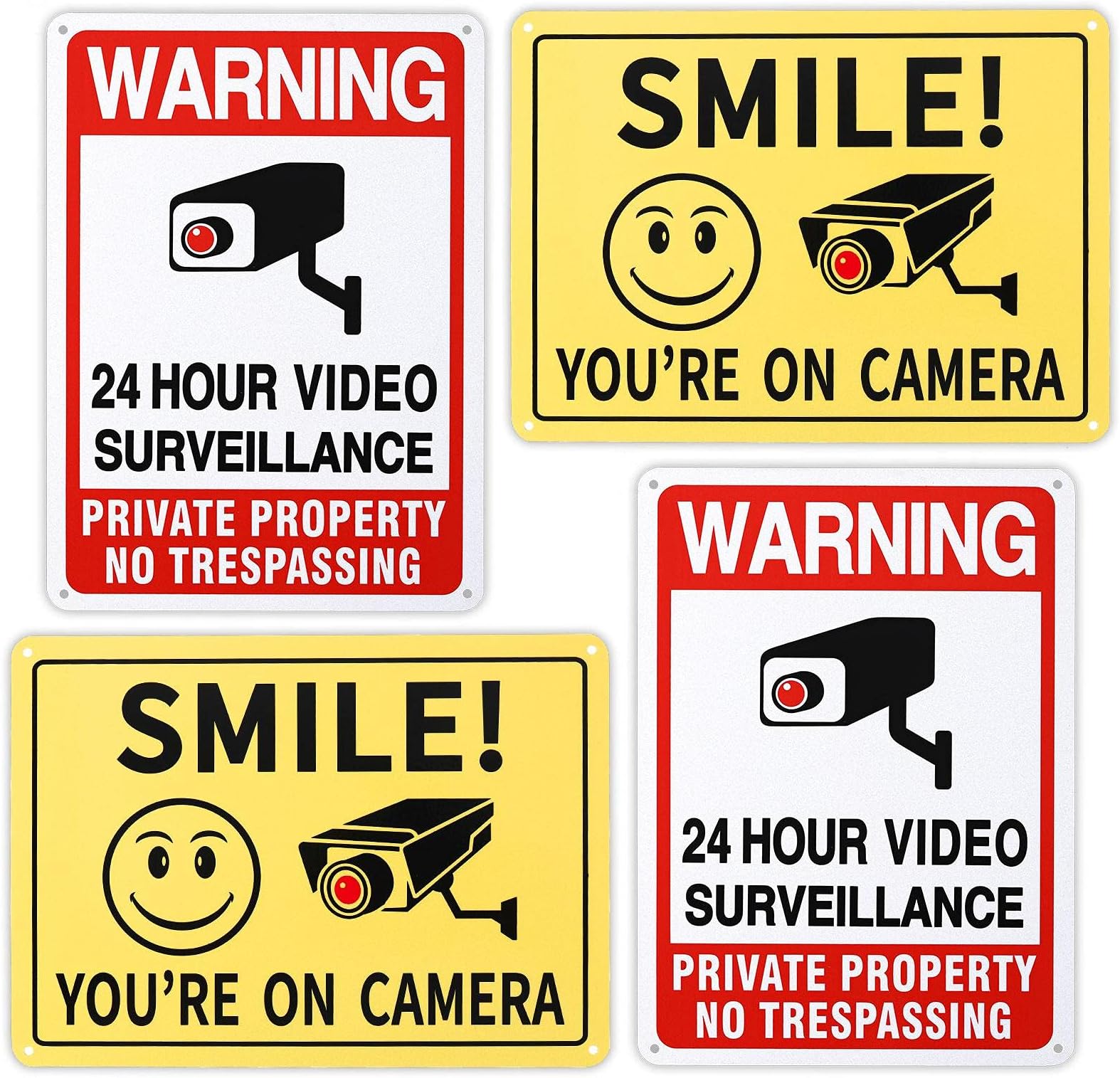 Amazon.com: Smile You Are On Camera Sign, 7" x 10" 0.40 Aluminum, Fade ...