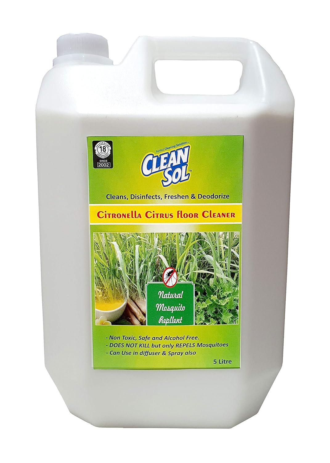 Cleansol Citronella Citrus Disinfectant Floor Cleaner - 5L : Amazon.in ...