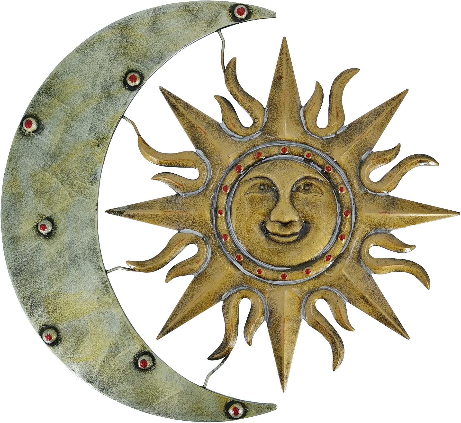 Amazon.com: Oligsky Metal Sun Wall Art Decor 21" W Large Sunface ...