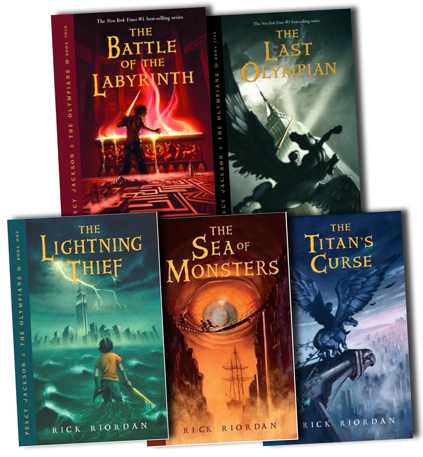 Percy Jackson And The Olympians Collection Rick Riordan 5 Books Set ...