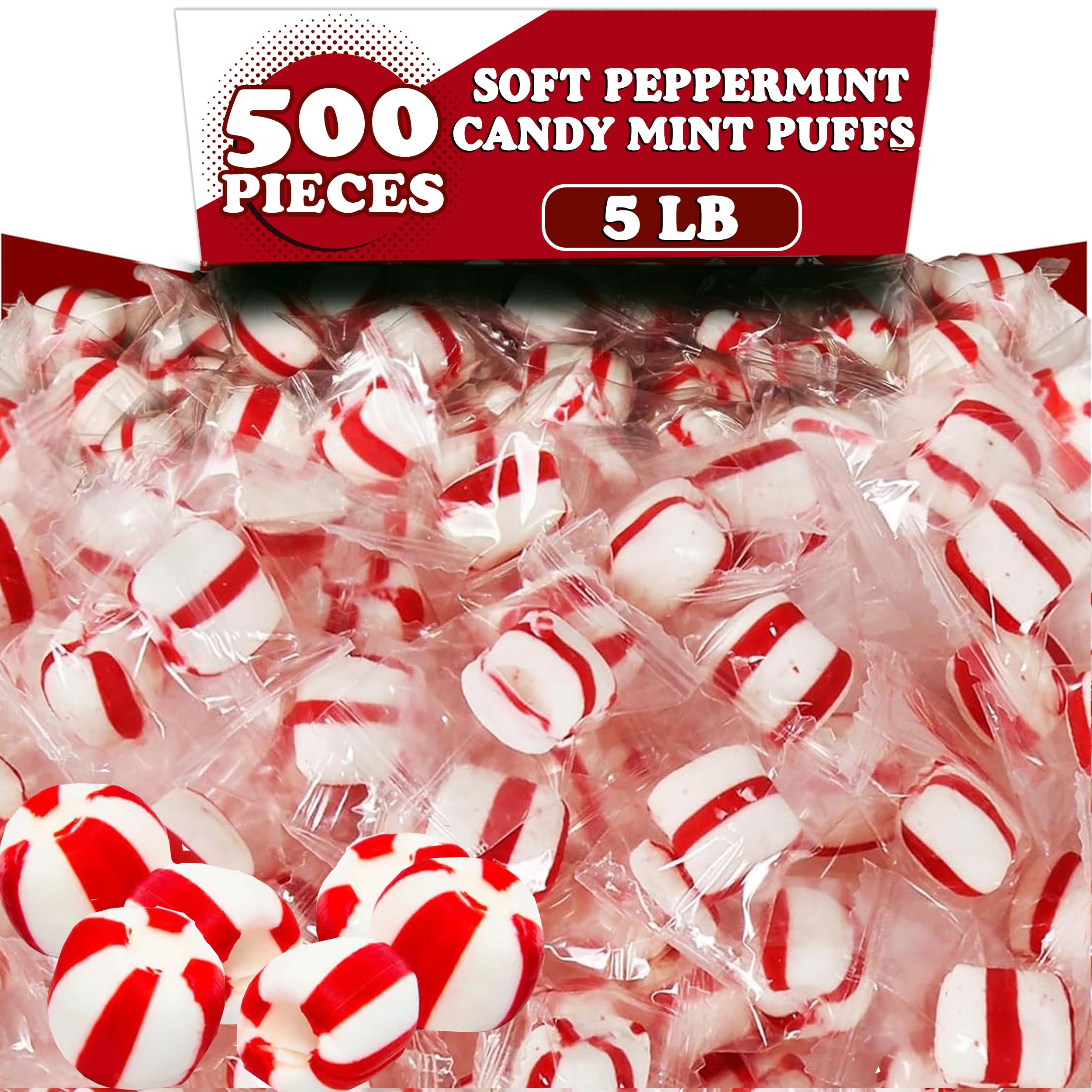 Snapklik.com : Soft Peppermint Candy Balls, 5 LB Of Holiday Classic ...