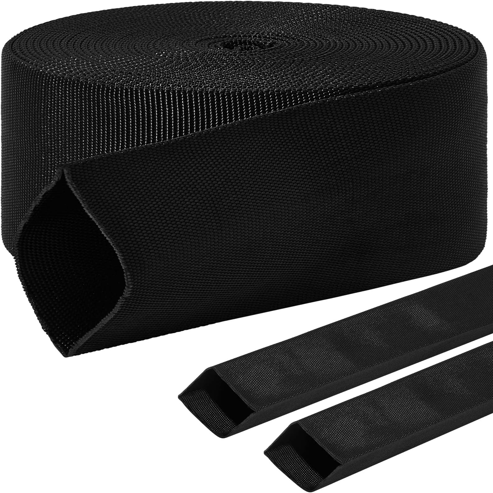 Hanaive 26 FT Nylon Hydraulic Hose Protector Sleeve Black Protective ...