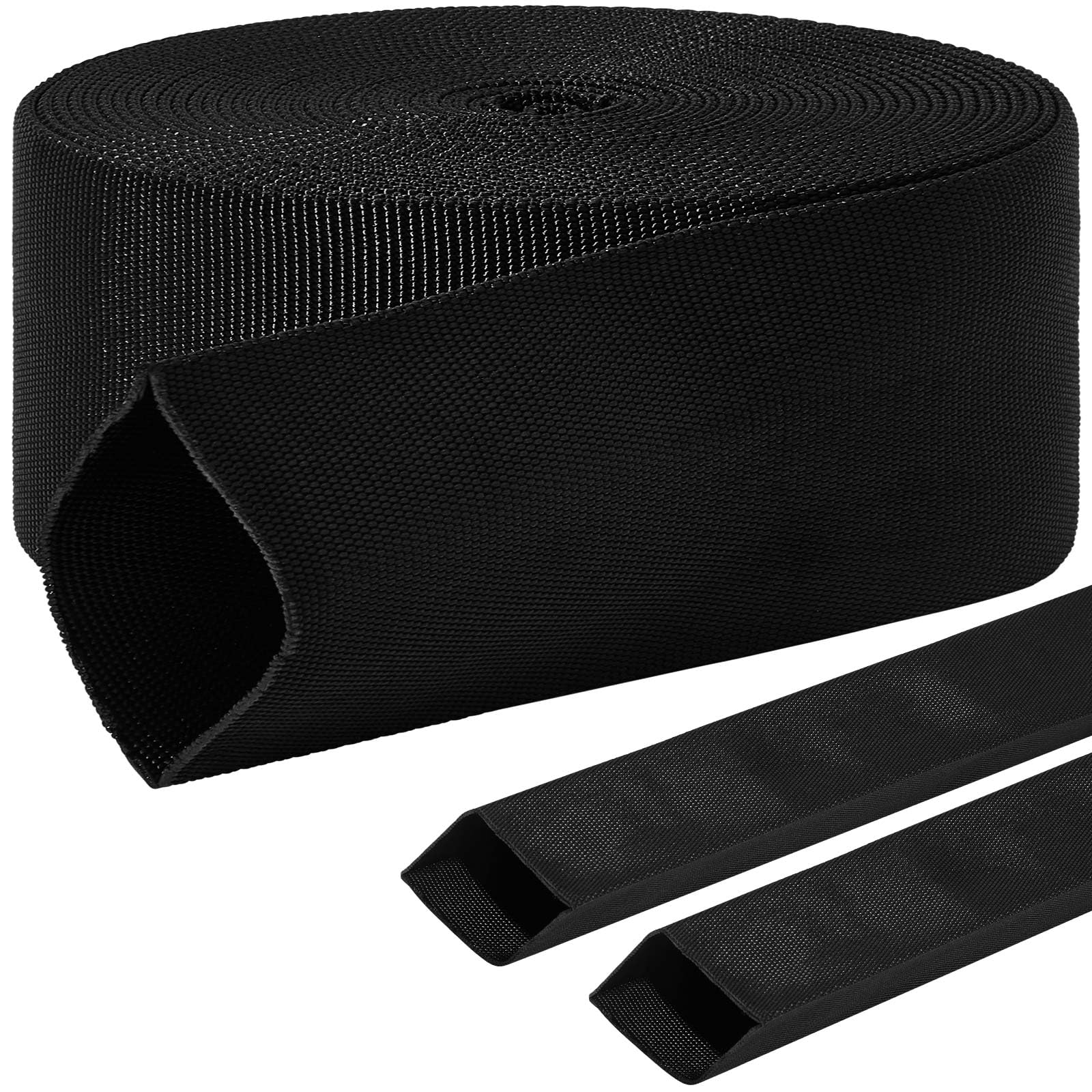 Hanaive 26 FT Nylon Hydraulic Hose Protector Sleeve Black Protective ...