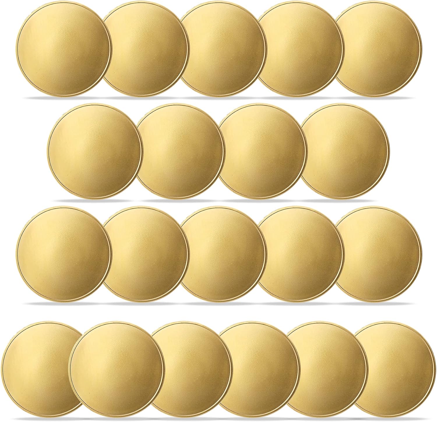 Amazon.com: 20 Pcs Blank Challenge Coin Gold Platd Laser Blank Coins ...