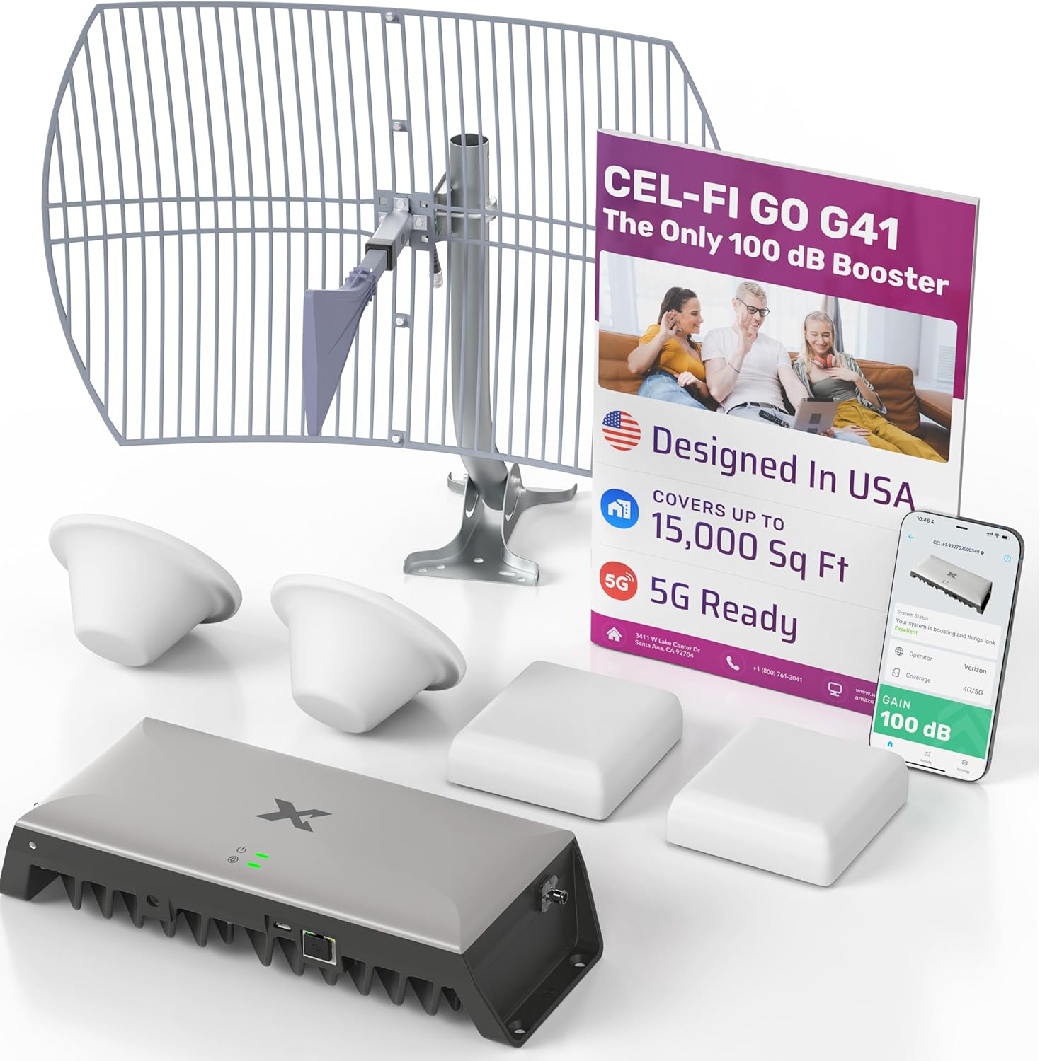Amazon.com: CEL-FI GO G41 | Cell Phone Booster for Home | 4G, 5G, AT&T ...