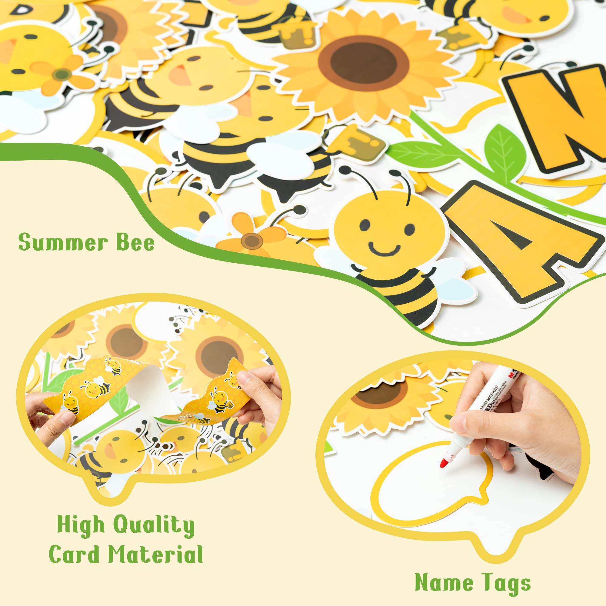 Snapklik.com : 147Pcs Summer Bee Bulletin Board Cutouts Bee Amazing ...