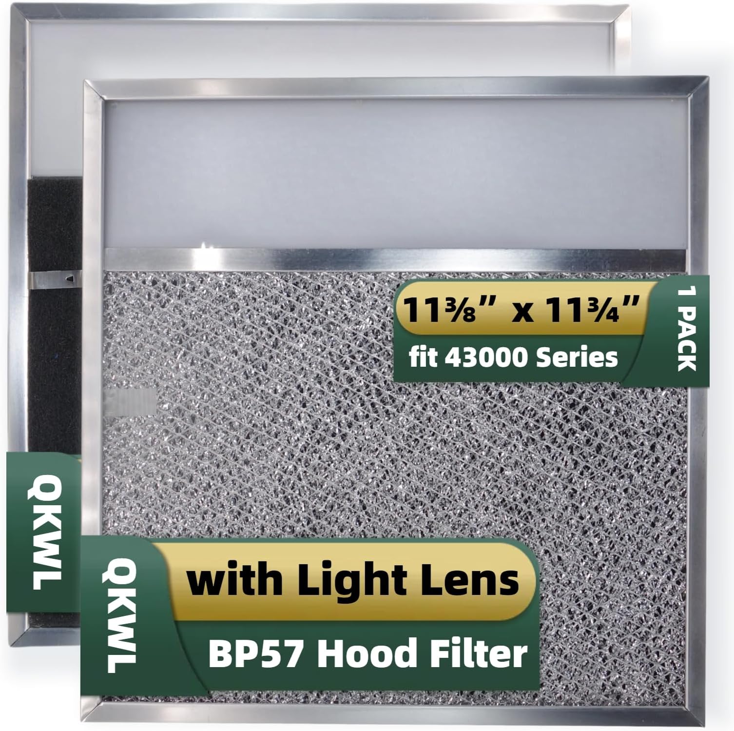 Amazon.com: QKWL BP57 Range Hood Filter with Light Lens 11-3/8 x 11-3/4 ...