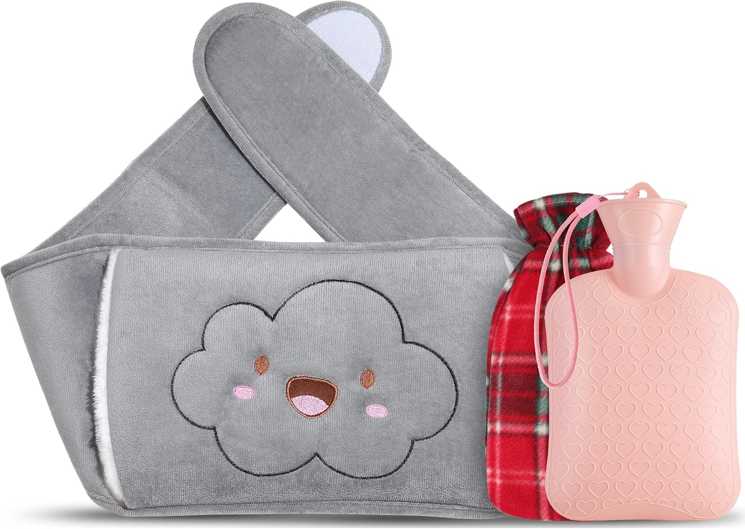Hot Water Bottle with Cover,1000ml Large Rubber Hot Water Pouch with ...