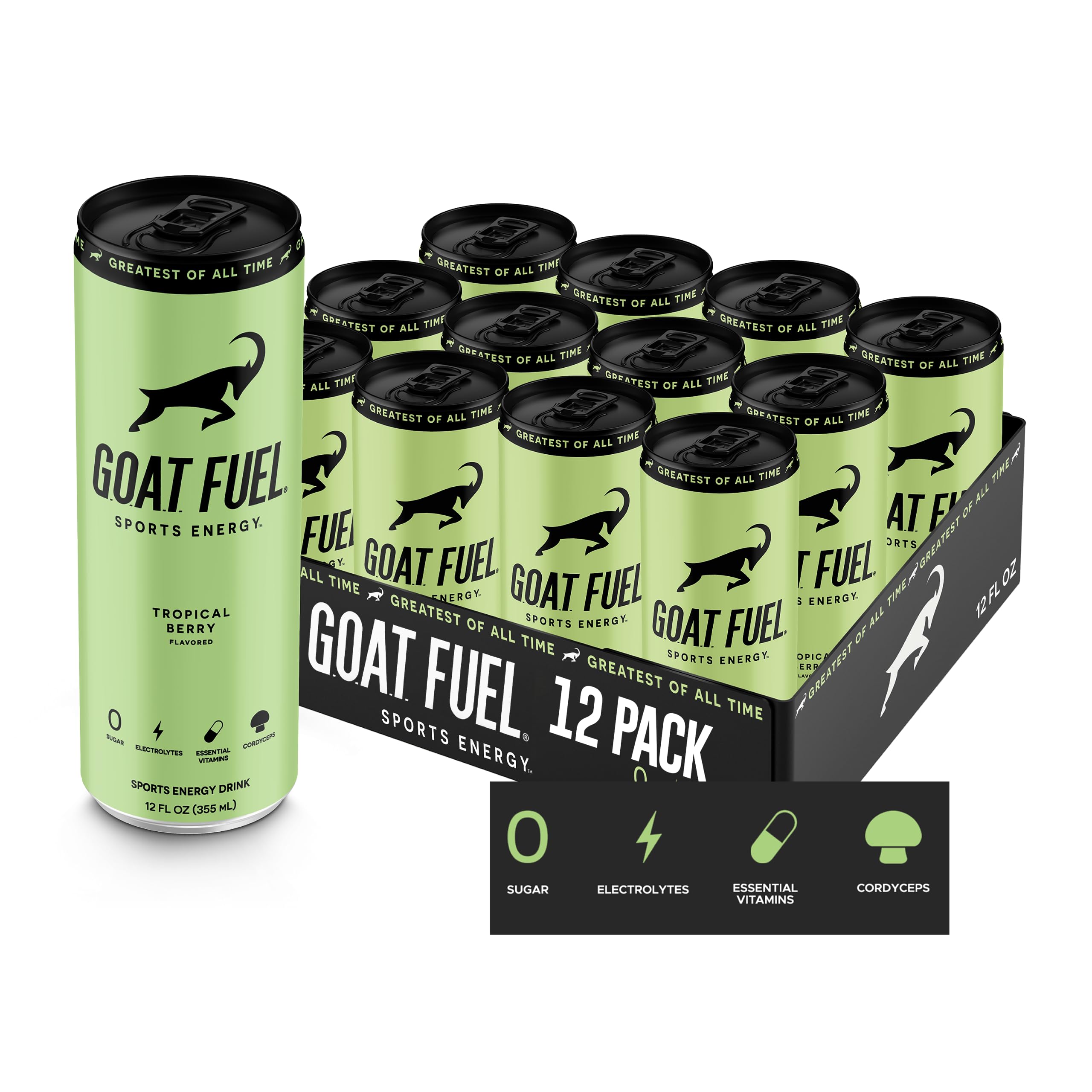 Buy GOAT Fuel® Preworkout Sports Energy Drink | Sugar-Free Pre Workout ...