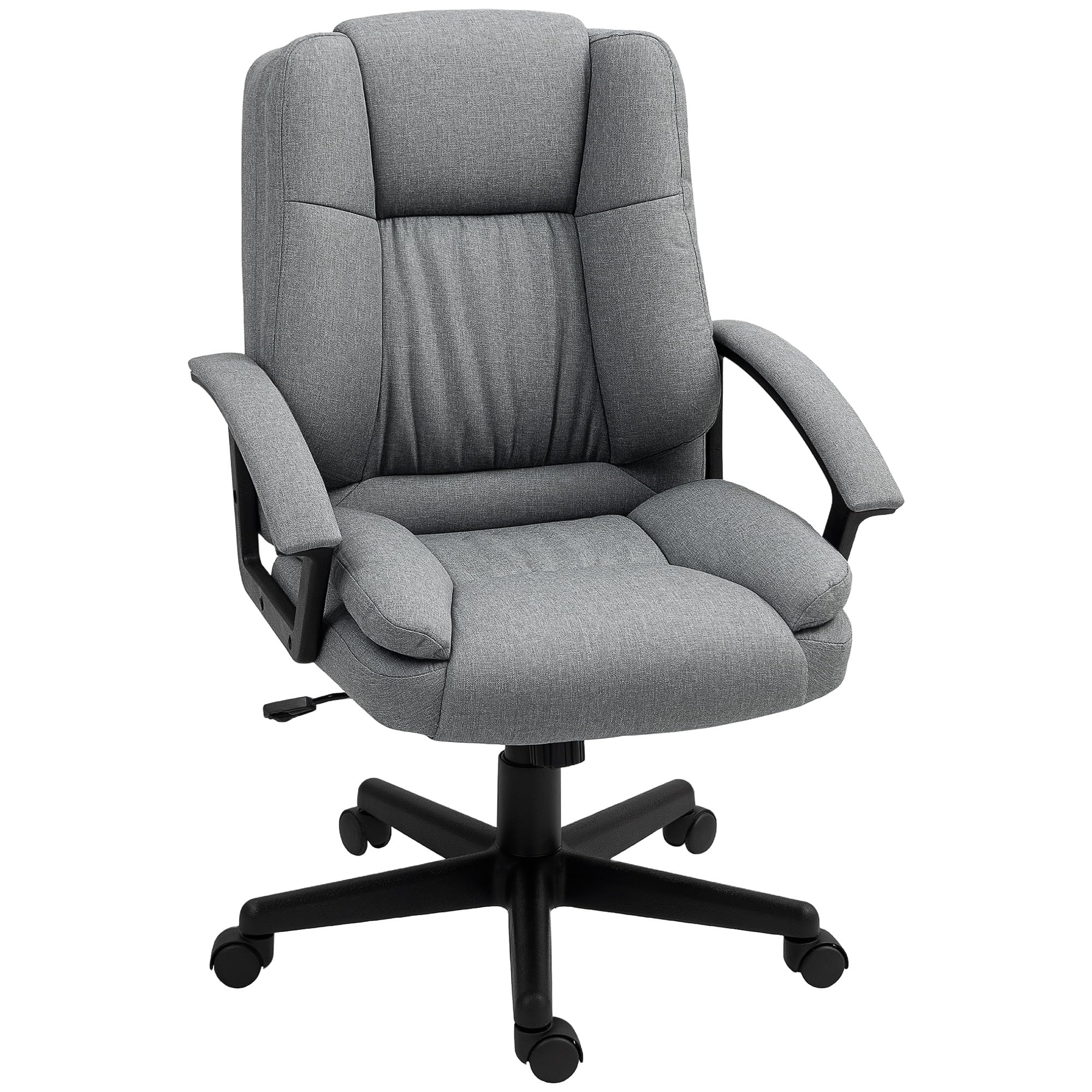 HOMCOM Office Chair, Computer Desk Chair, Mid Back Executive Chair with ...