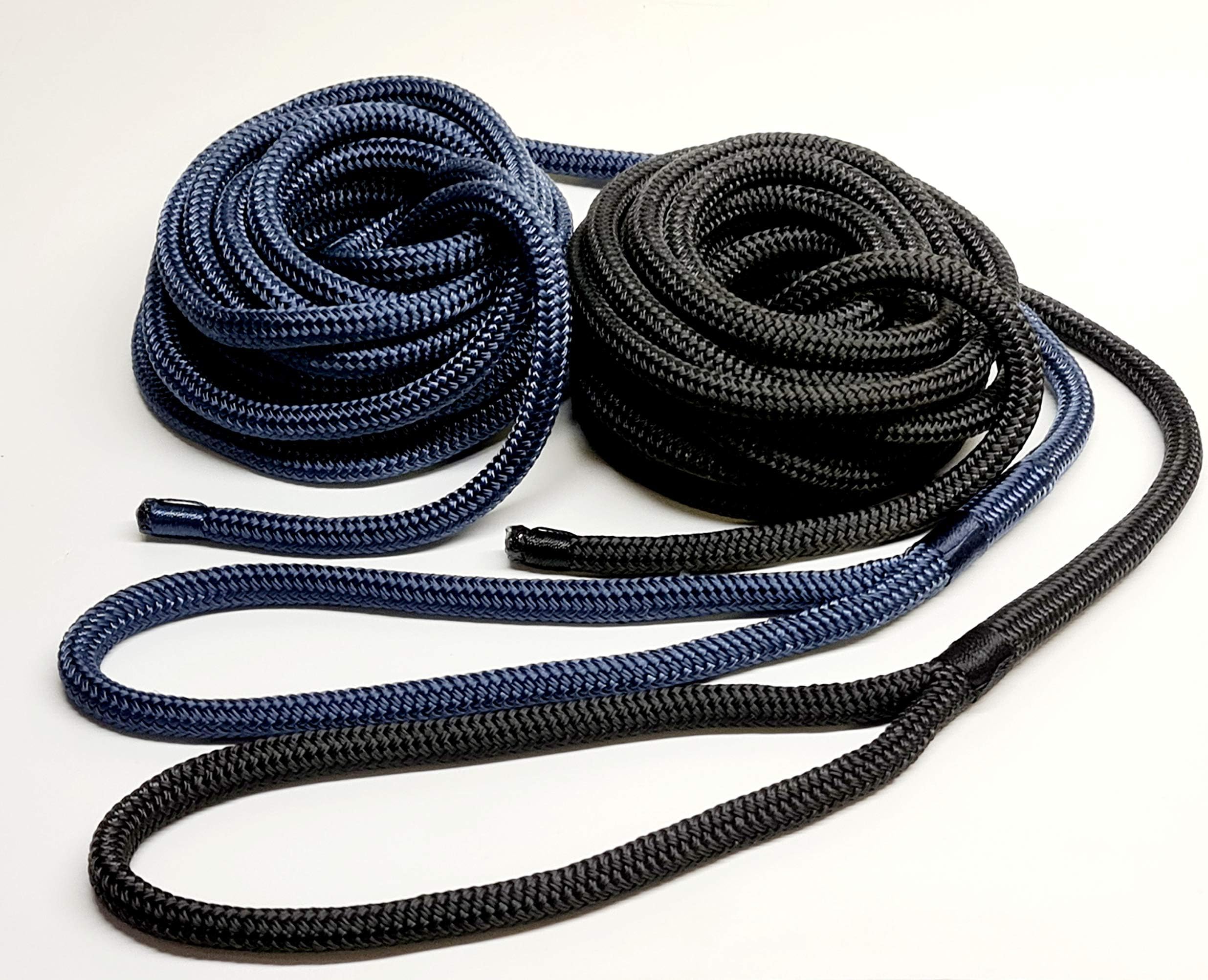 12mm 14mm FLOATING MOORING LINES ROPE SOFT EYE SPLICED 3 strand Navy ...