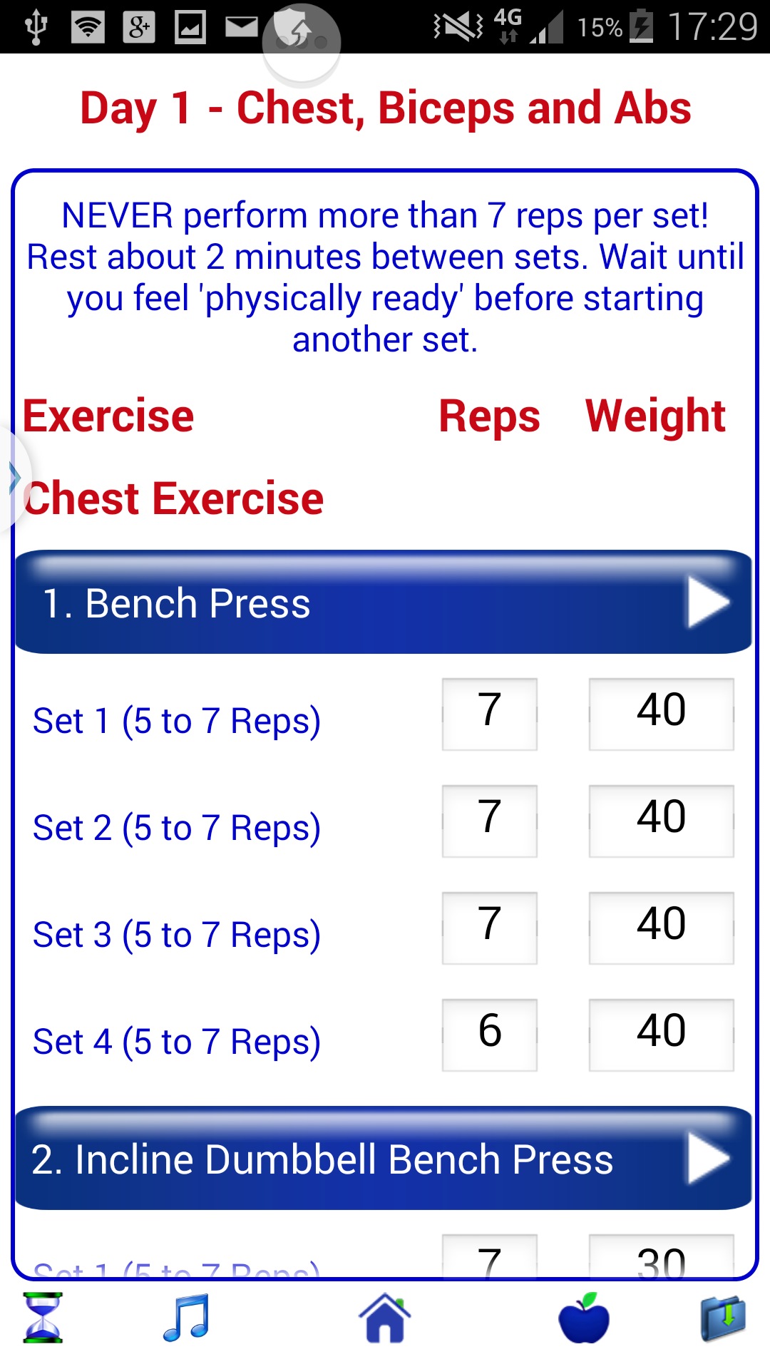 Maximum Muscle Workout Plan - App on Amazon Appstore