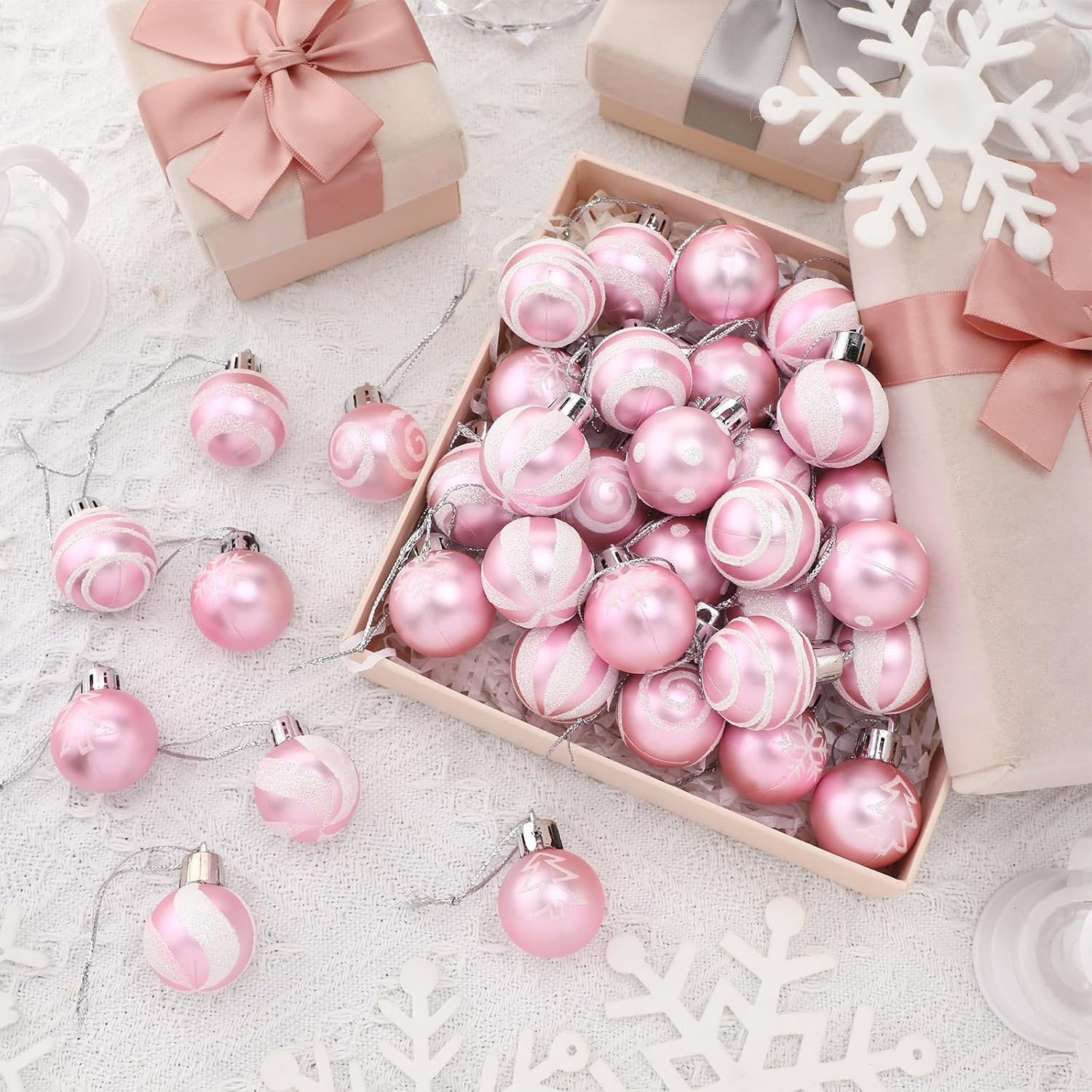 Amazon.com: 40 Pieces Christmas Ball Ornaments Mini Christmas ...