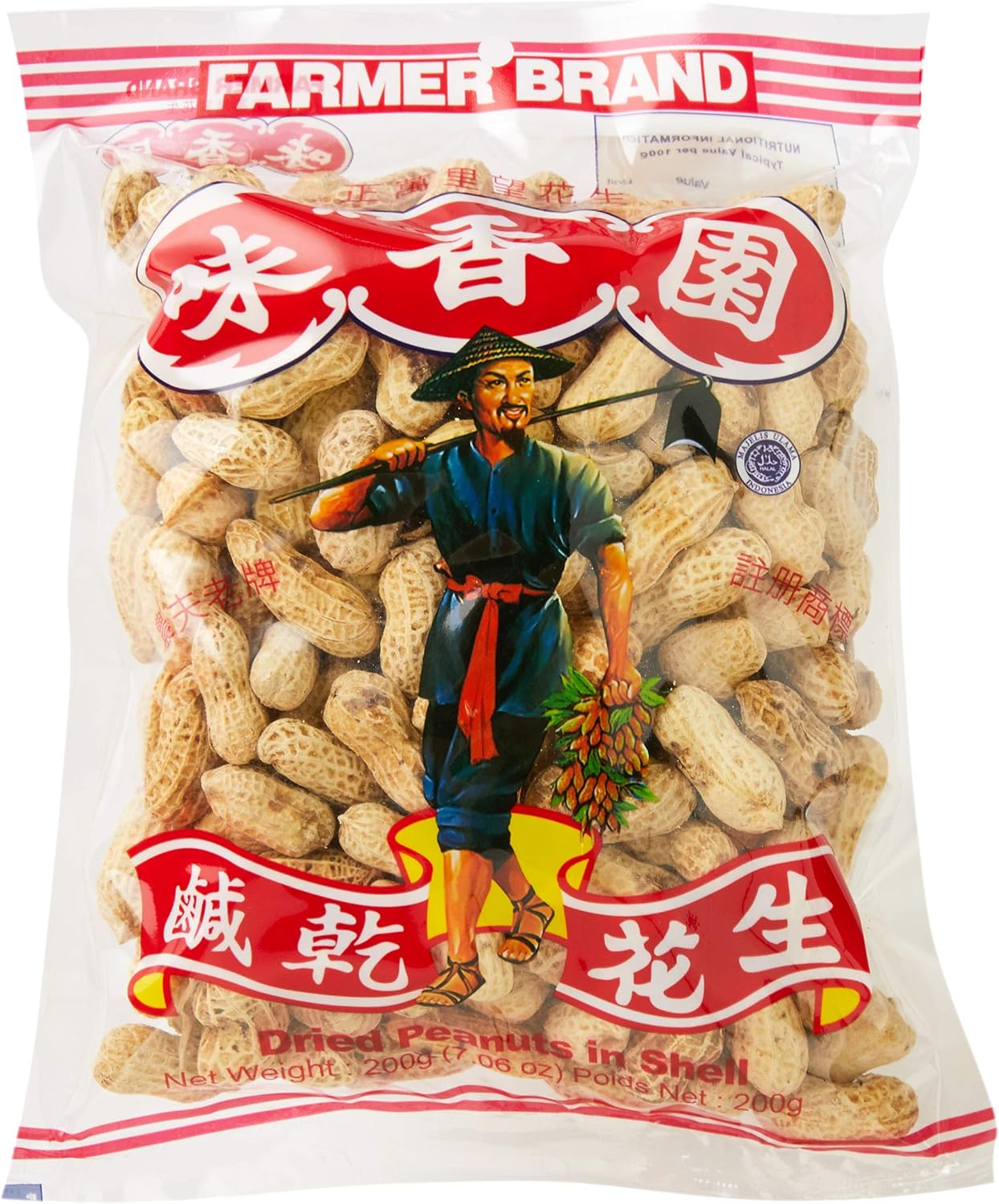 Farmer Brand Dried Peanuts, 200 g, Pack of 24 : Amazon.co.uk: Grocery