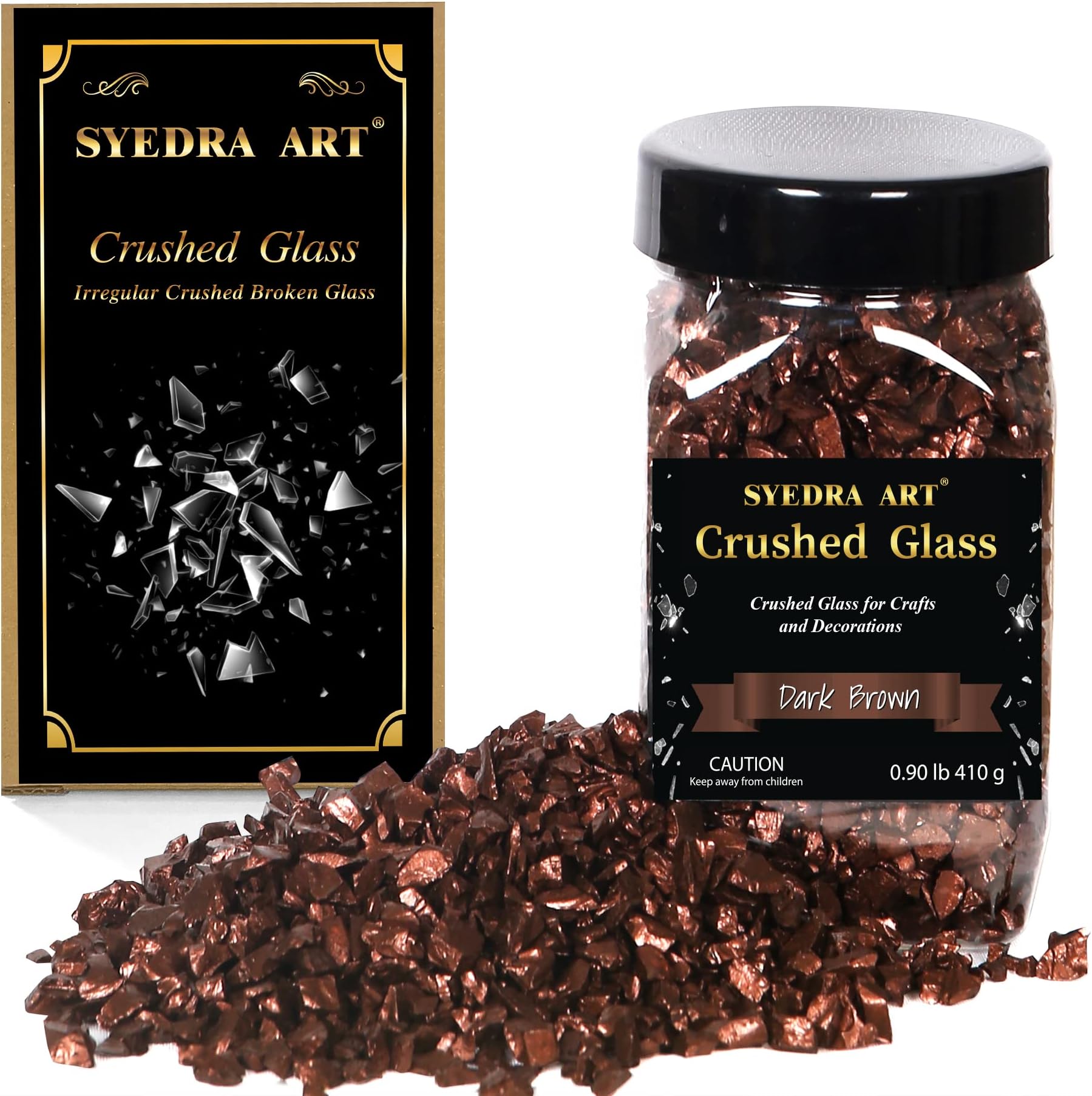 Amazon.com: Syedra Crushed Glass for Crafts, Broken Glass Pieces,Bar ...