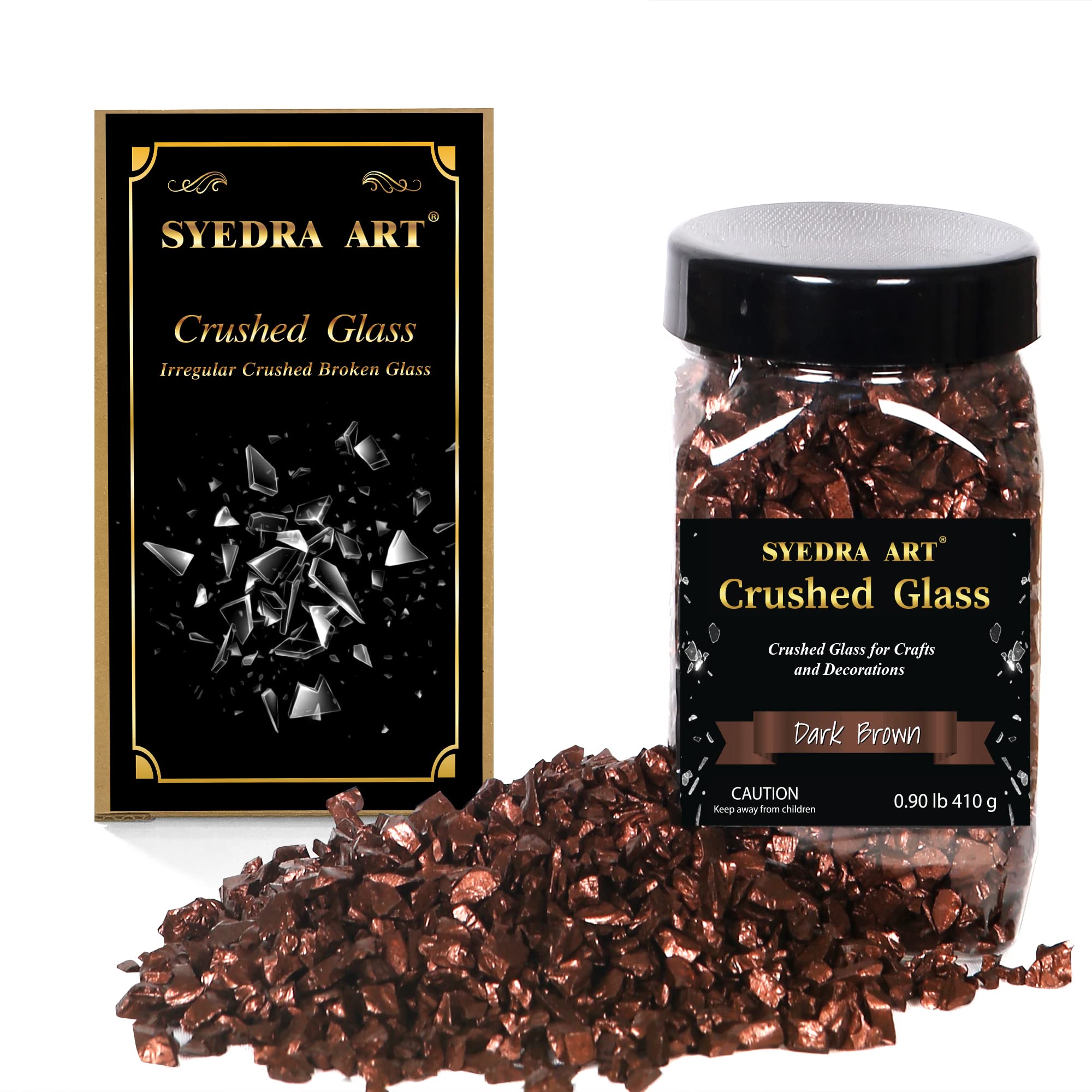Amazon.com: Syedra Crushed Glass for Crafts, Glitter, High Luster ...