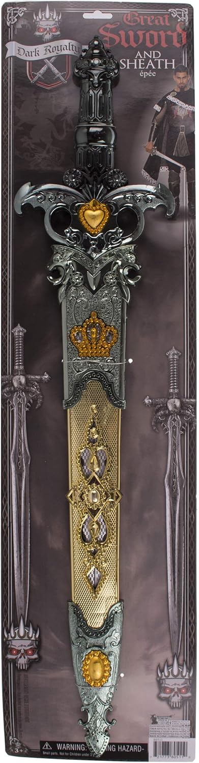 Amazon.com: Forum Novelties 80511 Dark Royalty Sword & Shealth Set, One ...