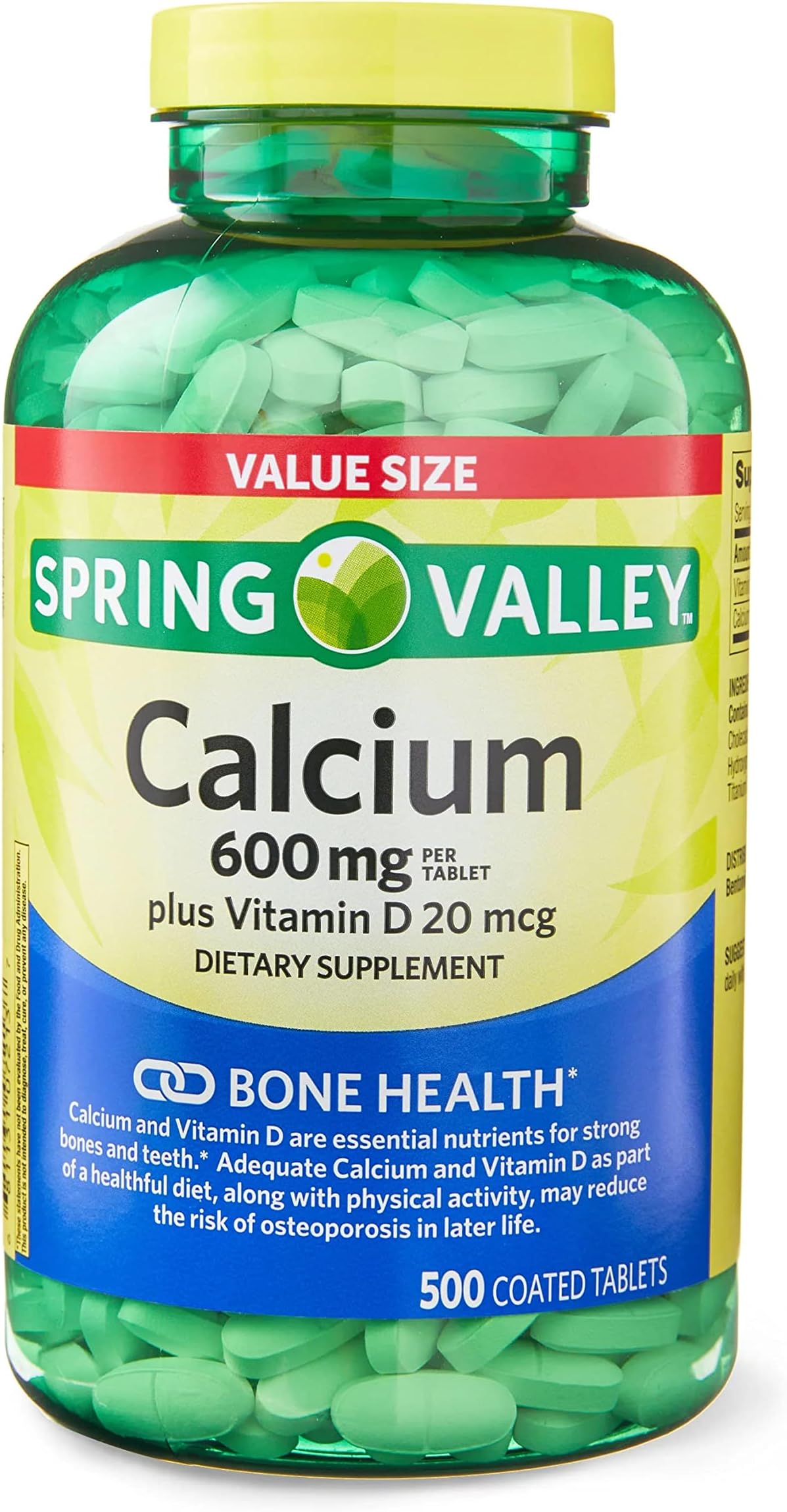 Amazon.com: 21st Century Calcium Plus D Supplement Tablet , 600 mg, 400 ...