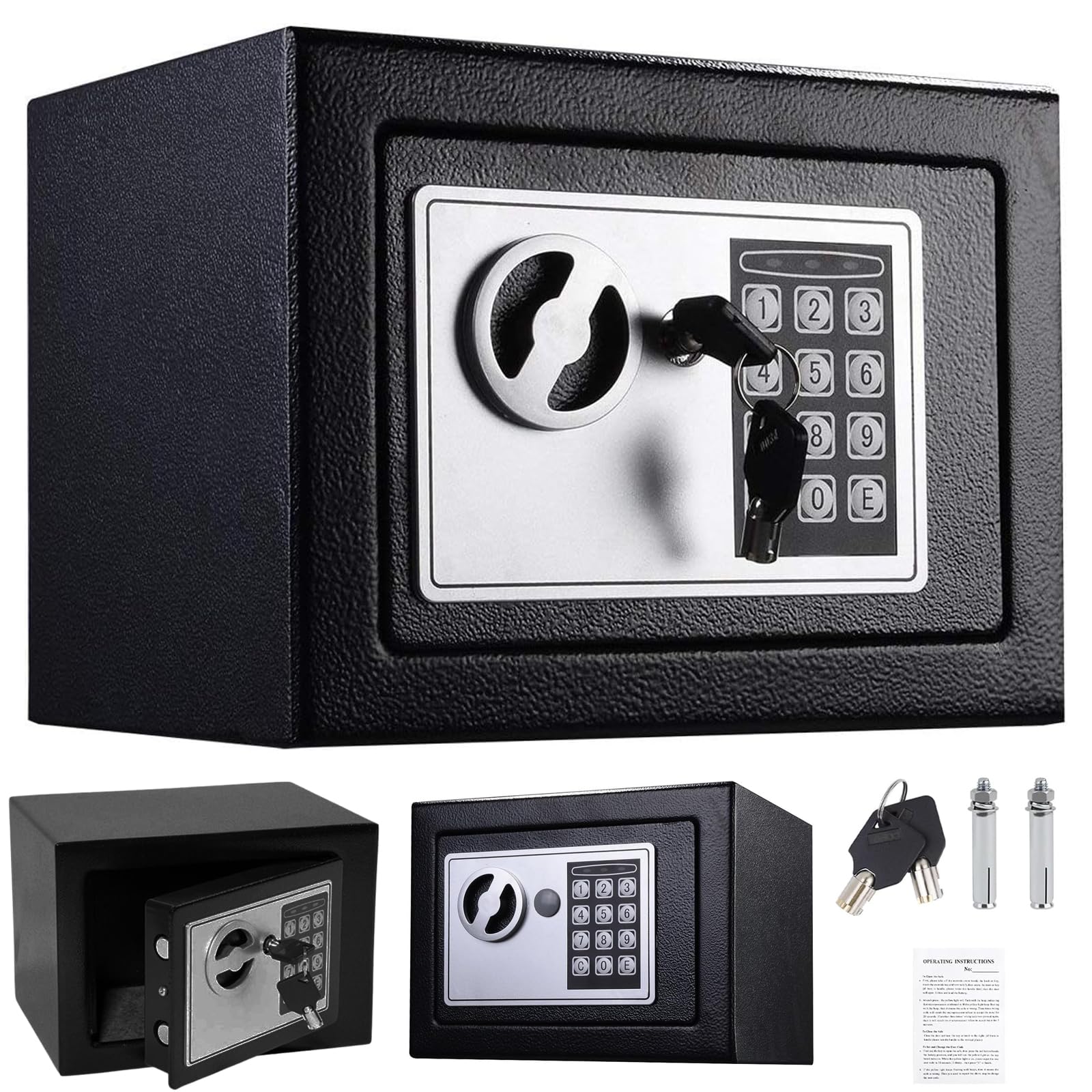 High Security 4.6L Safe Box Steel Lock Safe, Money Box, Safety Box ...