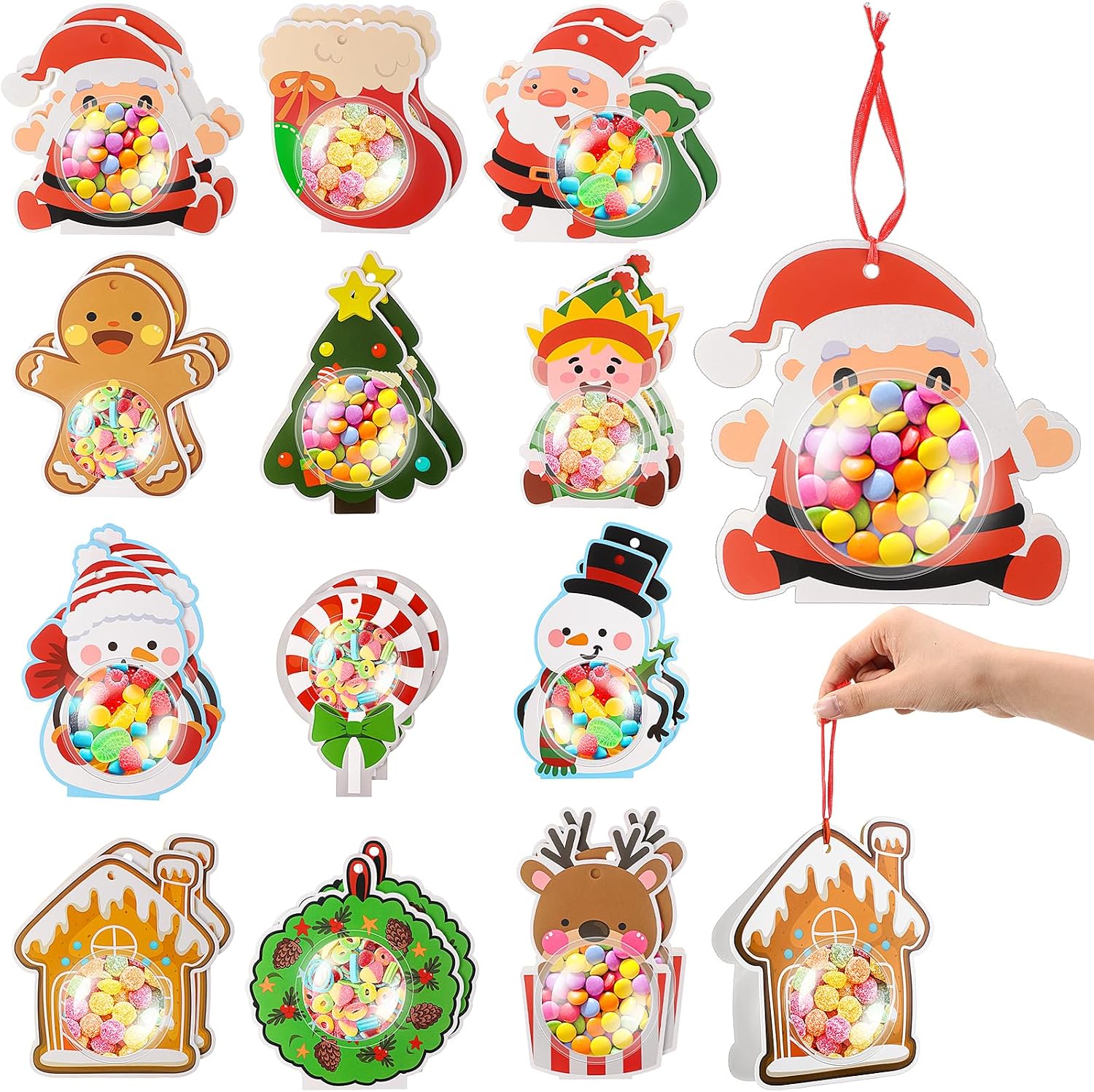 Amazon.com: Watersay 24 Sets Candy Dome Candy Holder DIY Cards Domes ...
