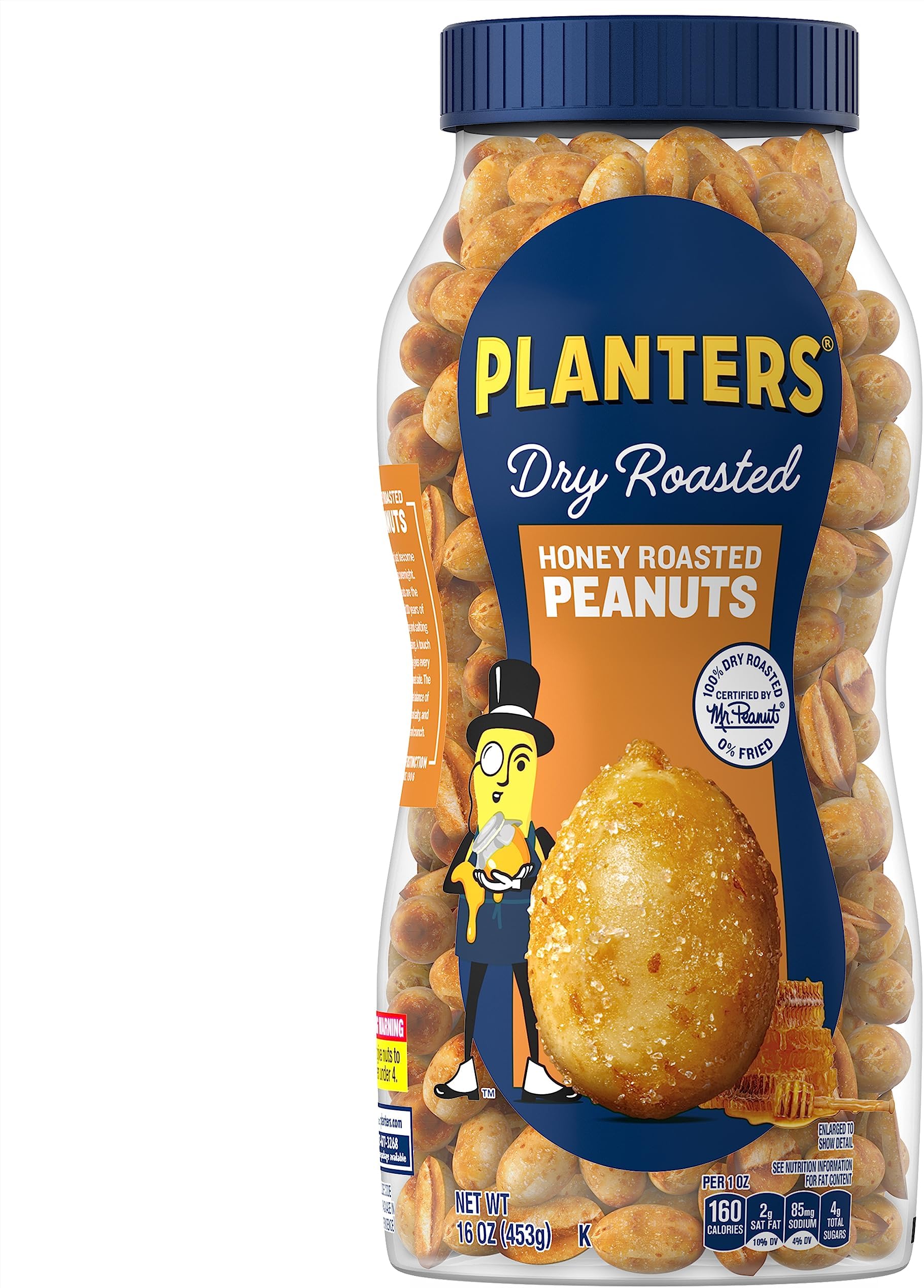 Amazon.com : PLANTERS Dry Roasted Peanuts,Resealable Plastic Jars ...