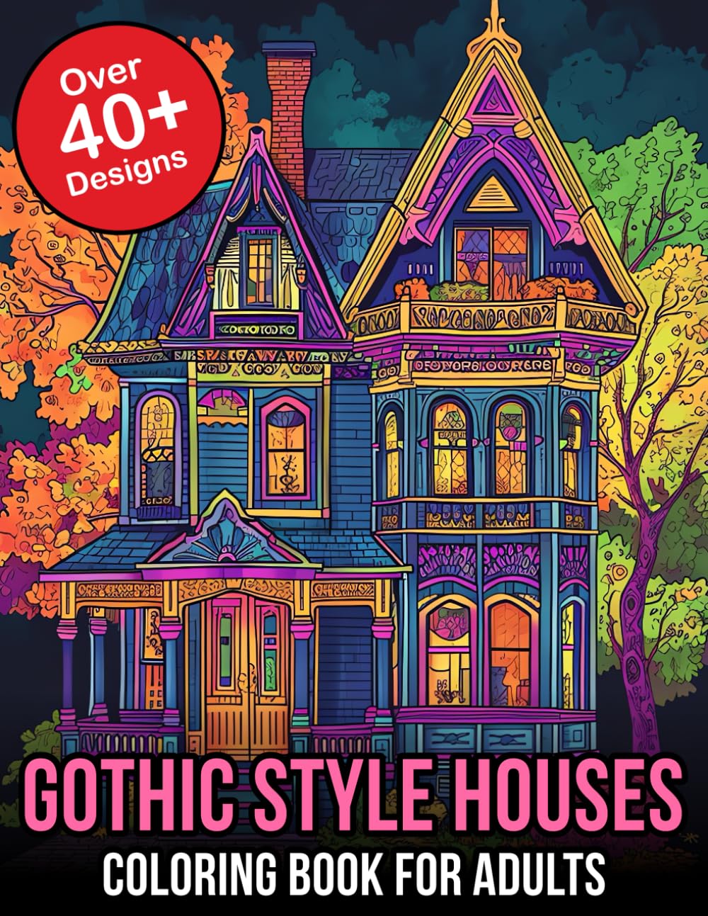 Amazon.com: Gothic Style Houses Coloring Book for Adults: Enchanting ...