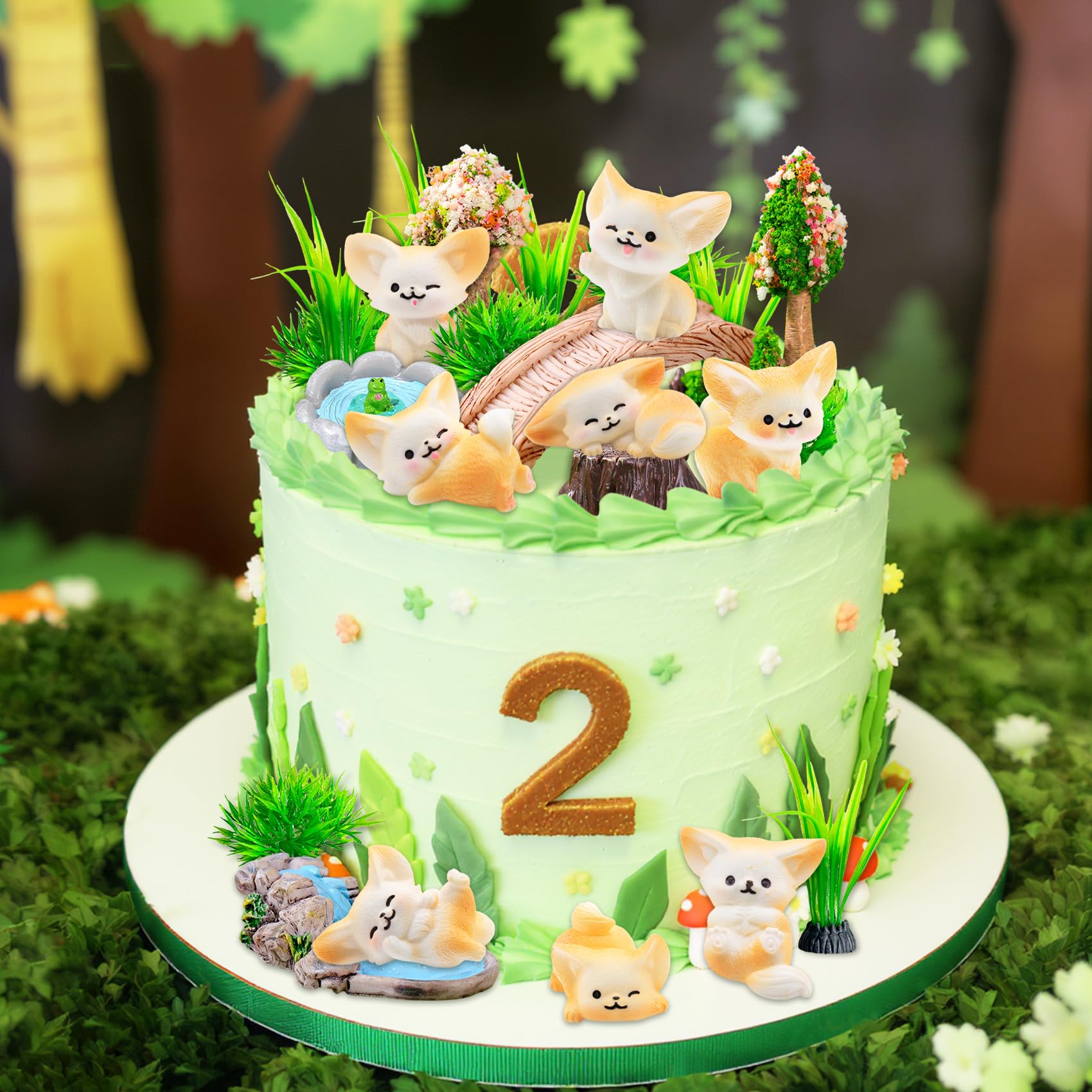 Snapklik.com : 24Pcs Fox Cake Topper Fox Cake Decorations Woodland ...