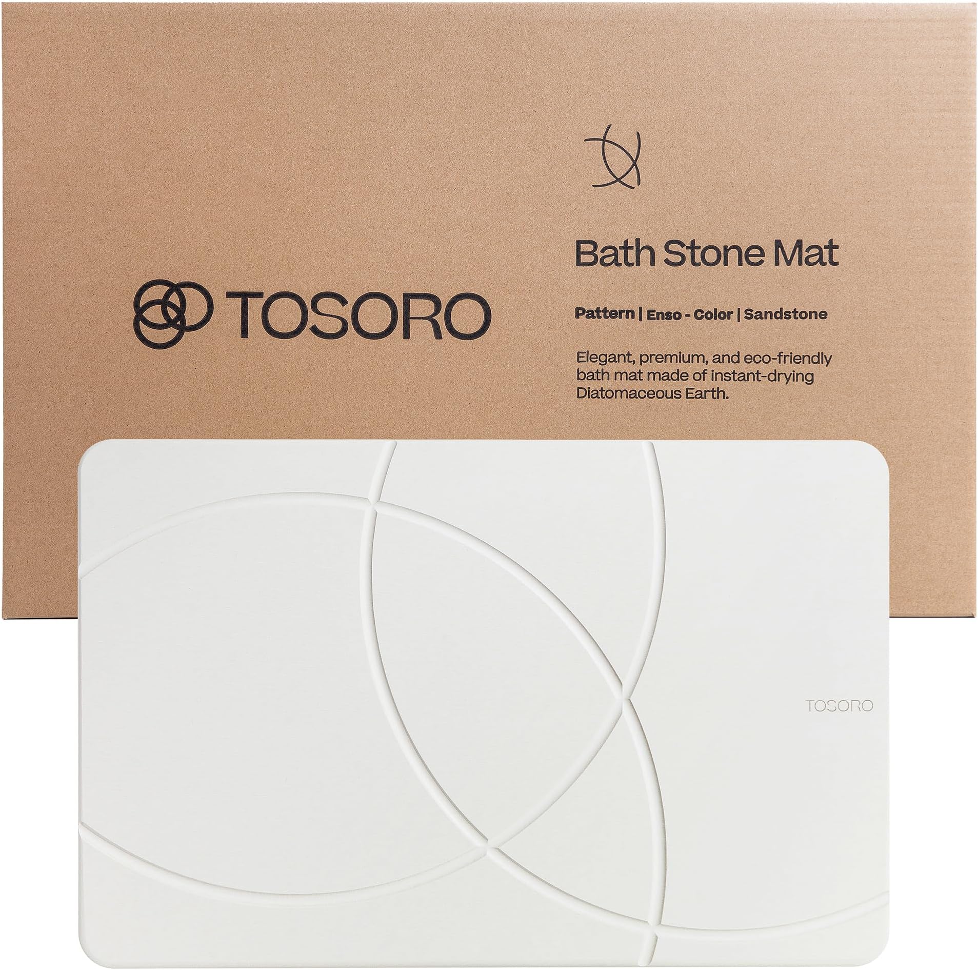 Amazon.com: TOSORO - Stone Bath Mat, Diatomaceous Earth Non-Slip Stone ...
