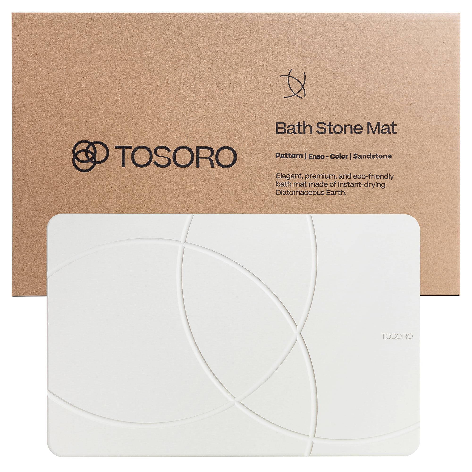 Amazon.com: TOSORO - Stone Bath Mat, Diatomaceous Earth Non-Slip Stone ...