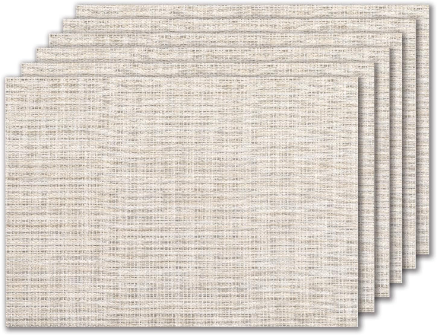 Amazon.com: LEXMORE PVC Woven Placemats 6 PCS Wipeable Indoor/Outdoor ...