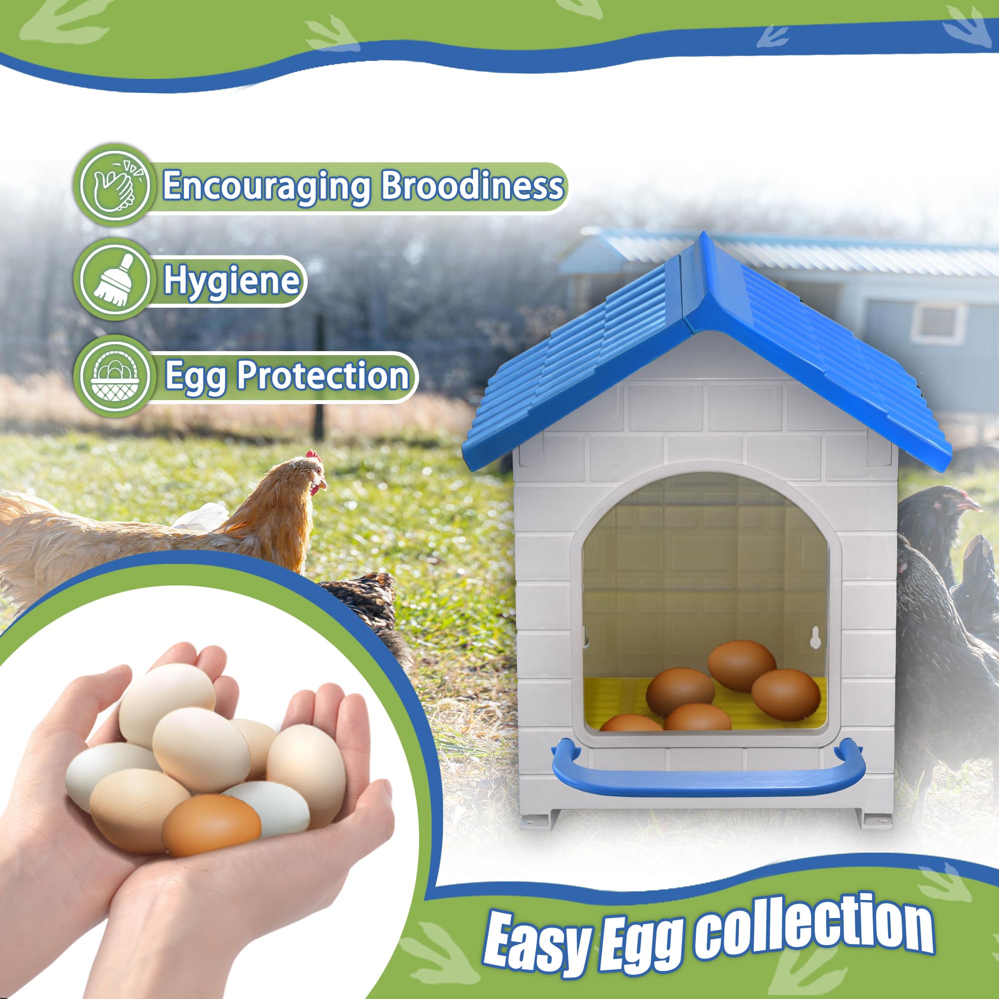 Snapklik.com : Chicken Nesting Box For Laying Eggs 1/2/3 Pack Large ...