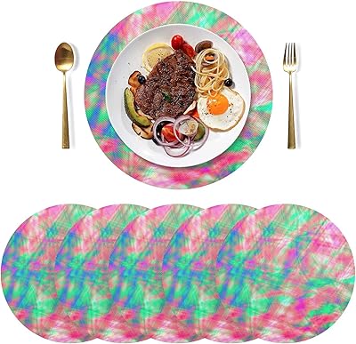 Amazon.com: Crtiin 50 Pieces 12 Inch Disco Ball Round Placemats 70s ...