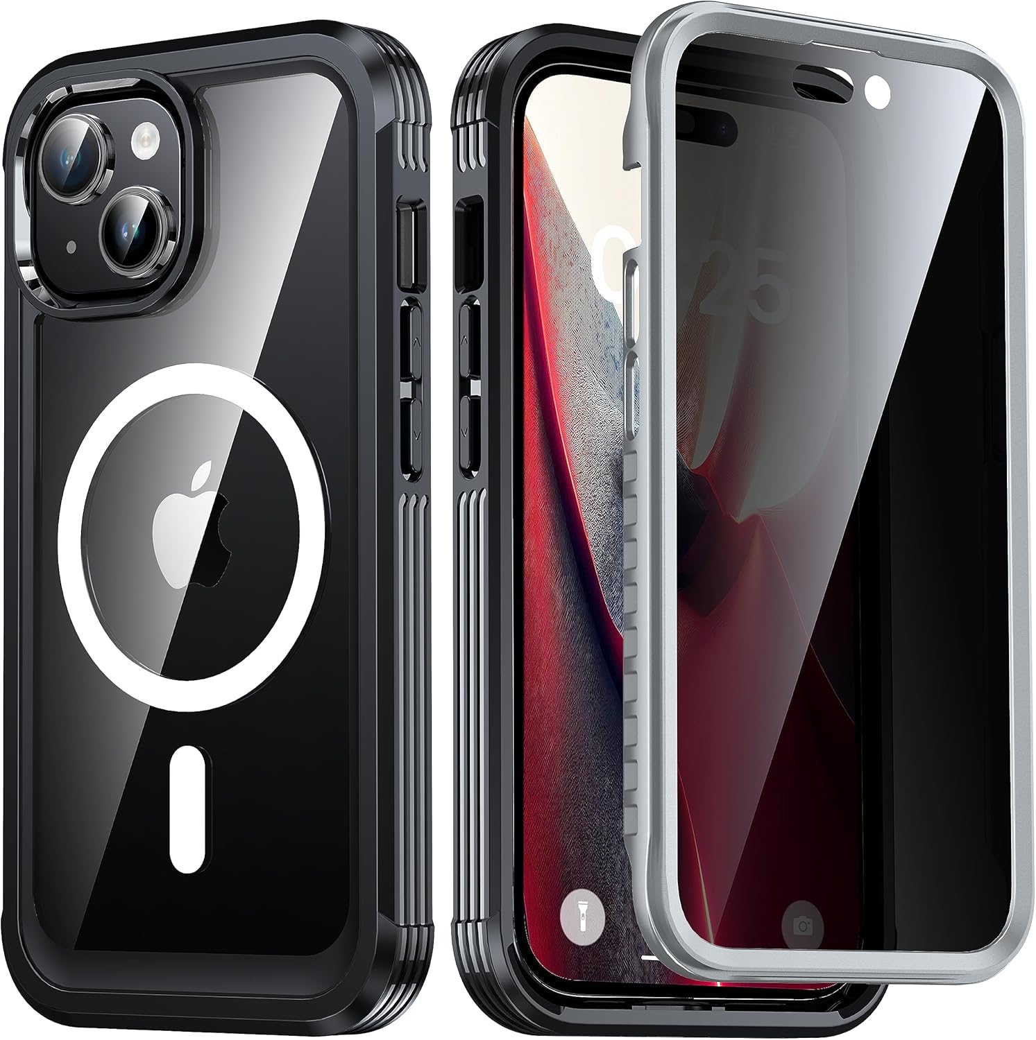 Amazon.com: Bestcellcase Compatible with iPhone 15 Case, [Built-in ...