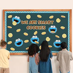 Amazon.com: S1acuomg Cookies Blue Muppet Bulletin Board - 114PCS We are ...