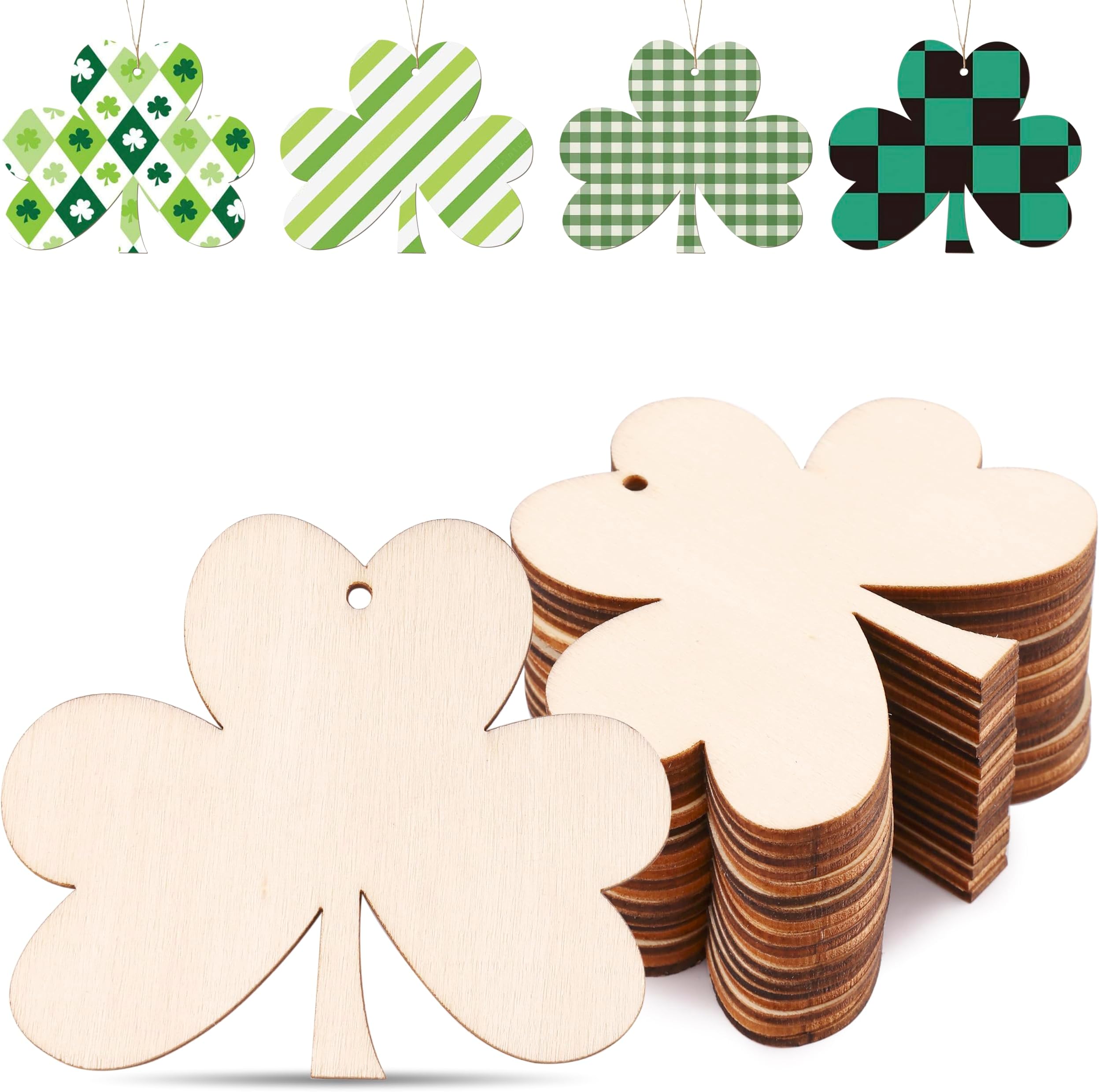 Amazon.com: Shamrock Wood Shape Cutouts - 12 Pieces - from 2-4 Inches