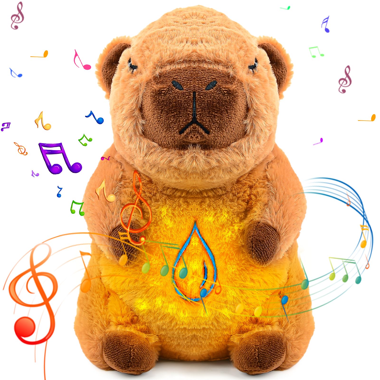 Buy Breathing Teddy Anxiety Capybara Plush, Soothing Breathing Capybara ...